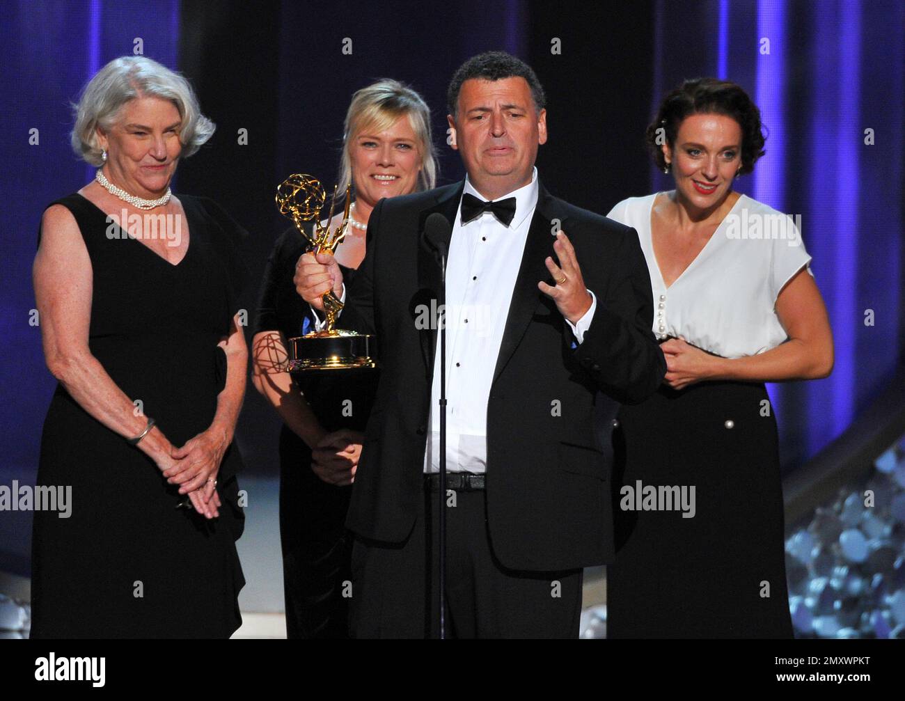 Steven Moffat and the cast and crew of "Sherlock: The Abominable Bride ...