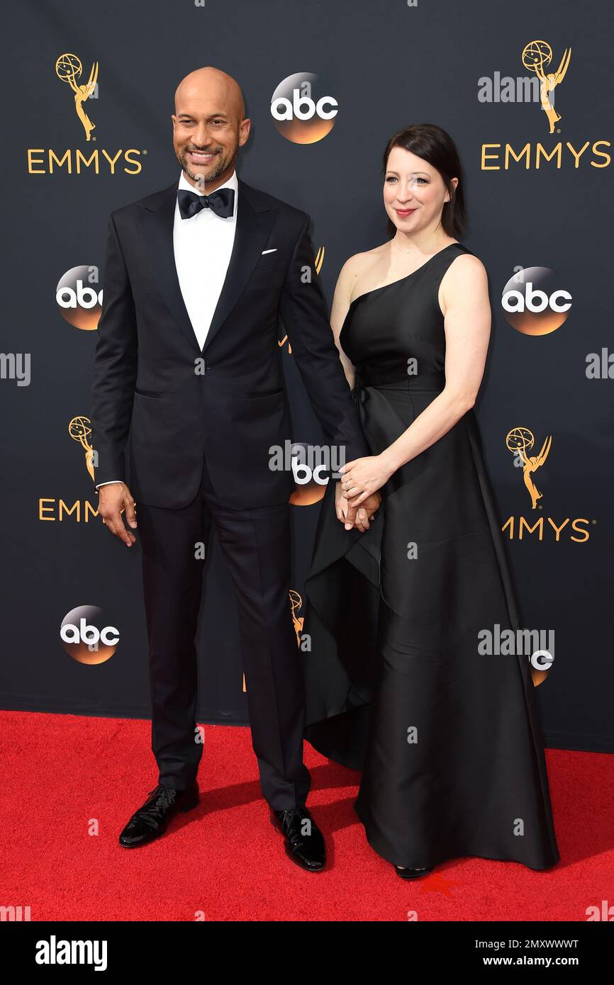 Keegan-Michael Key and Elisa Pugliese arrive at the 68th Primetime Emmy ...
