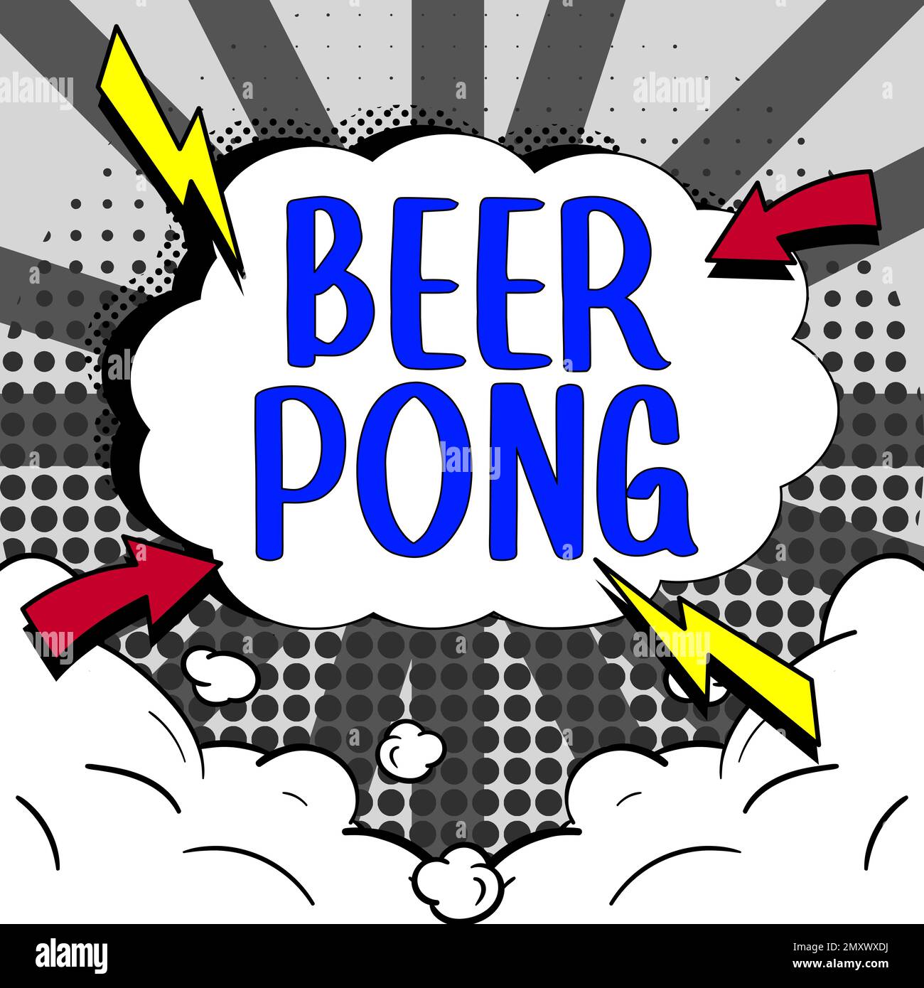 Conceptual caption Beer Pong, Concept meaning a game with a set of beer ...