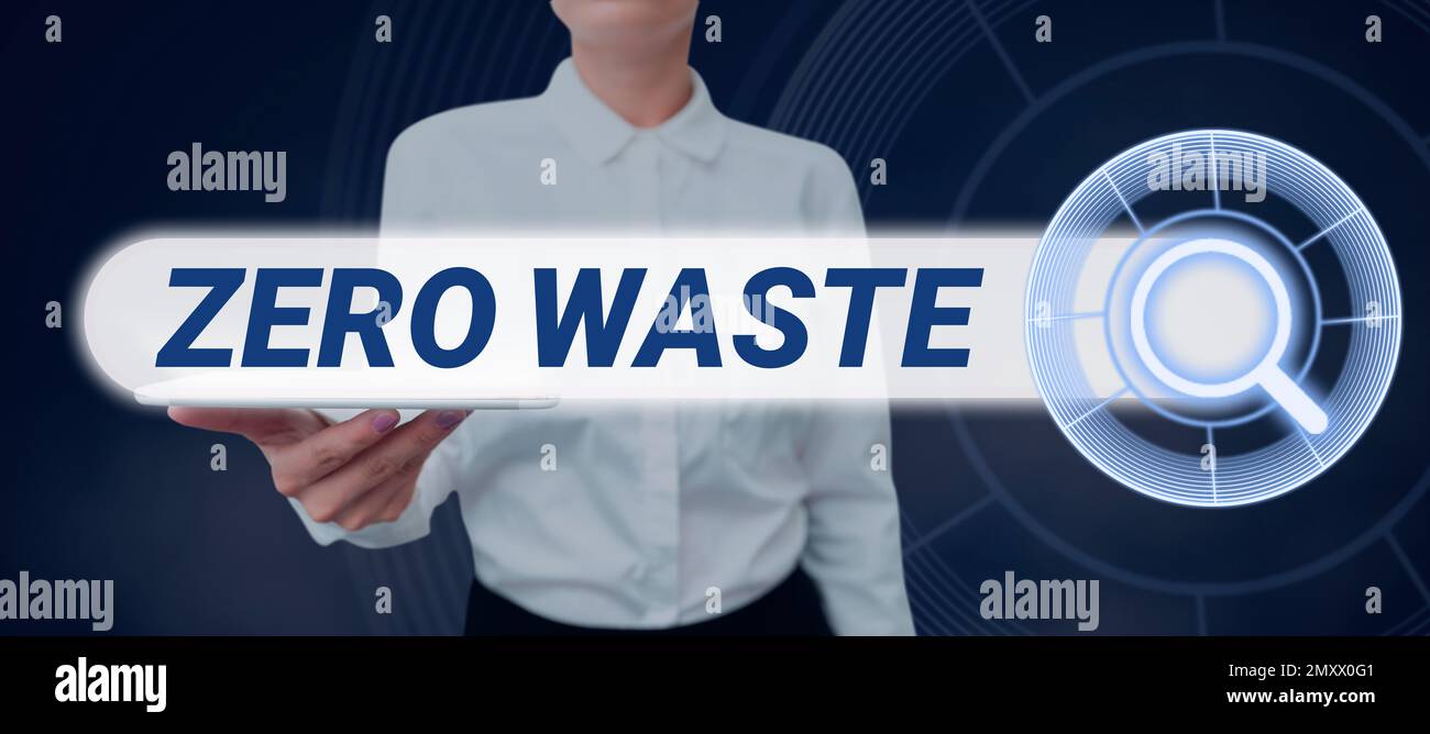 Handwriting text Zero Waste. Business idea industrial responsibility ...