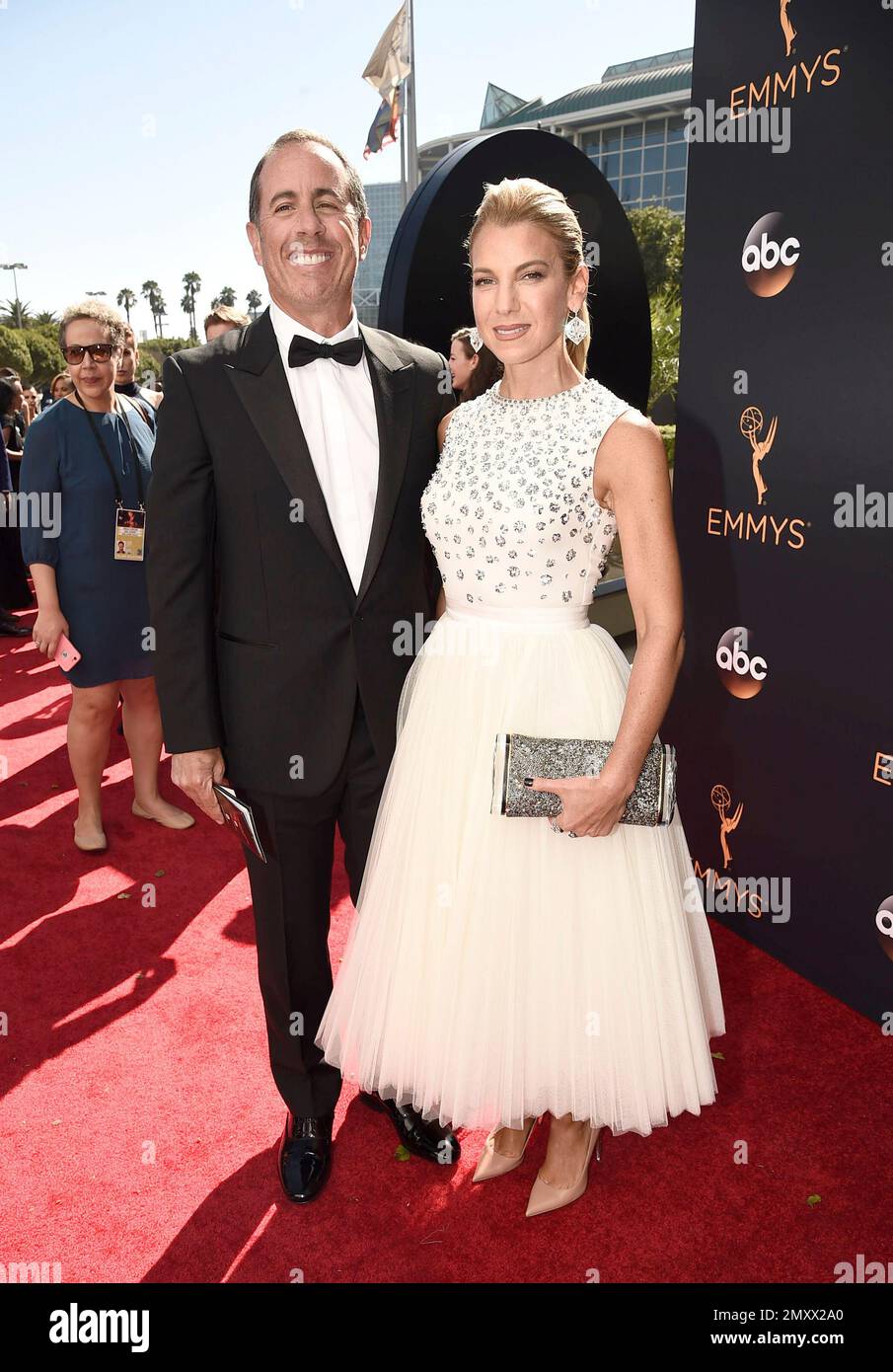 EXCLUSIVE - Jerry Seinfeld, left, and Jessica Seinfeld arrives at the ...