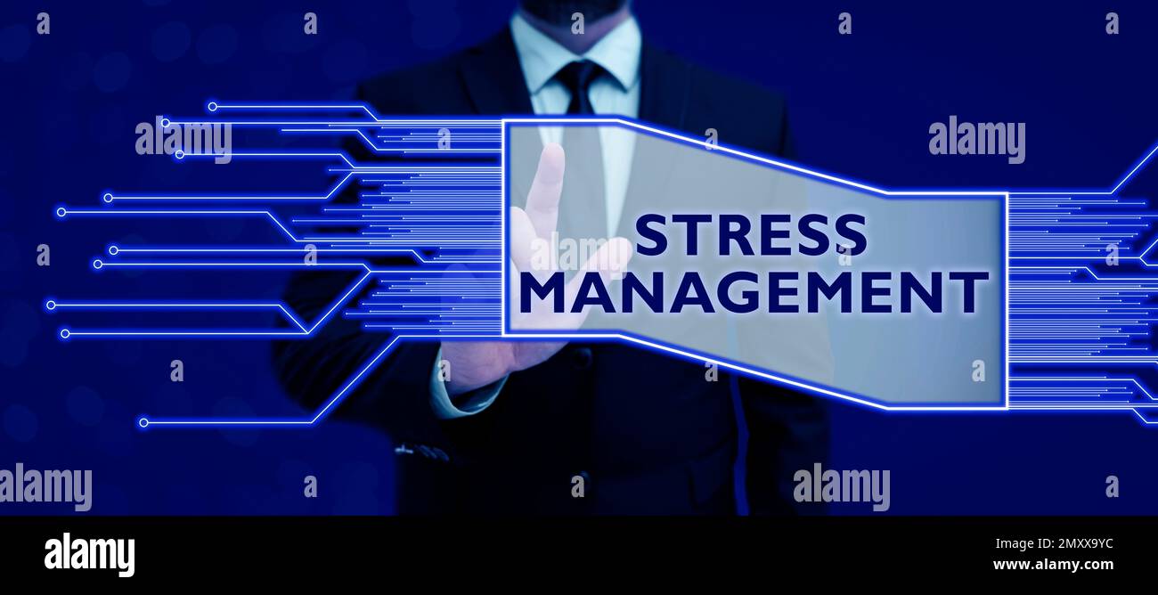 Text showing inspiration Stress Management. Business idea learning ways ...