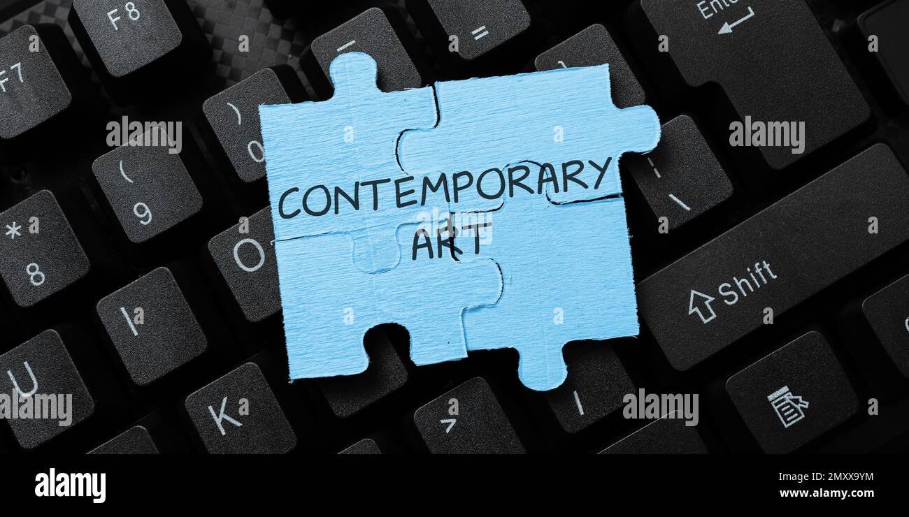 Text showing inspiration Contemporary Art. Internet Concept made today ...