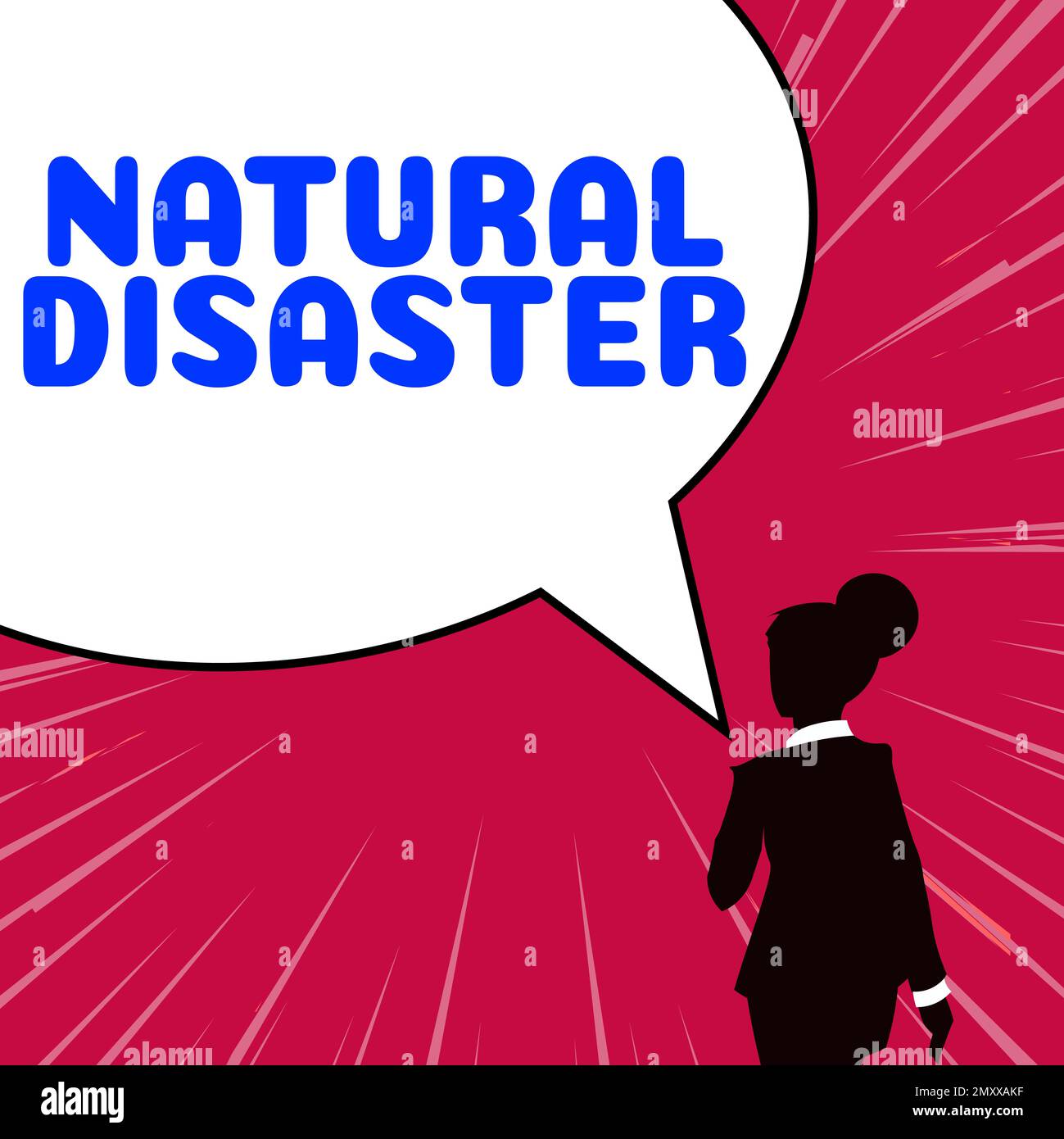 Text caption presenting Natural Disaster, Internet Concept occurring in ...