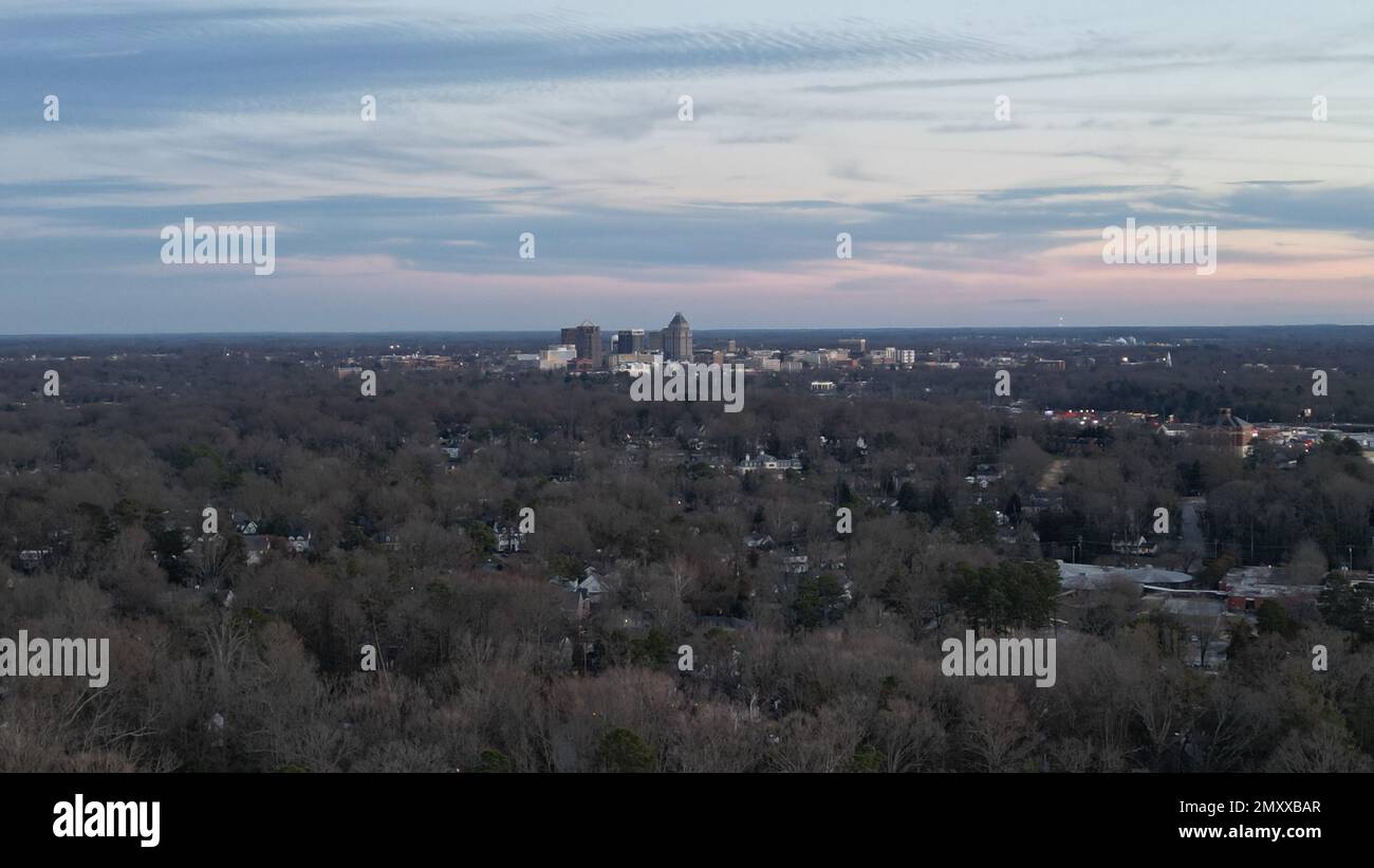 An aerial view of the Piedmont Triad, Guilford County, North Carolina ...