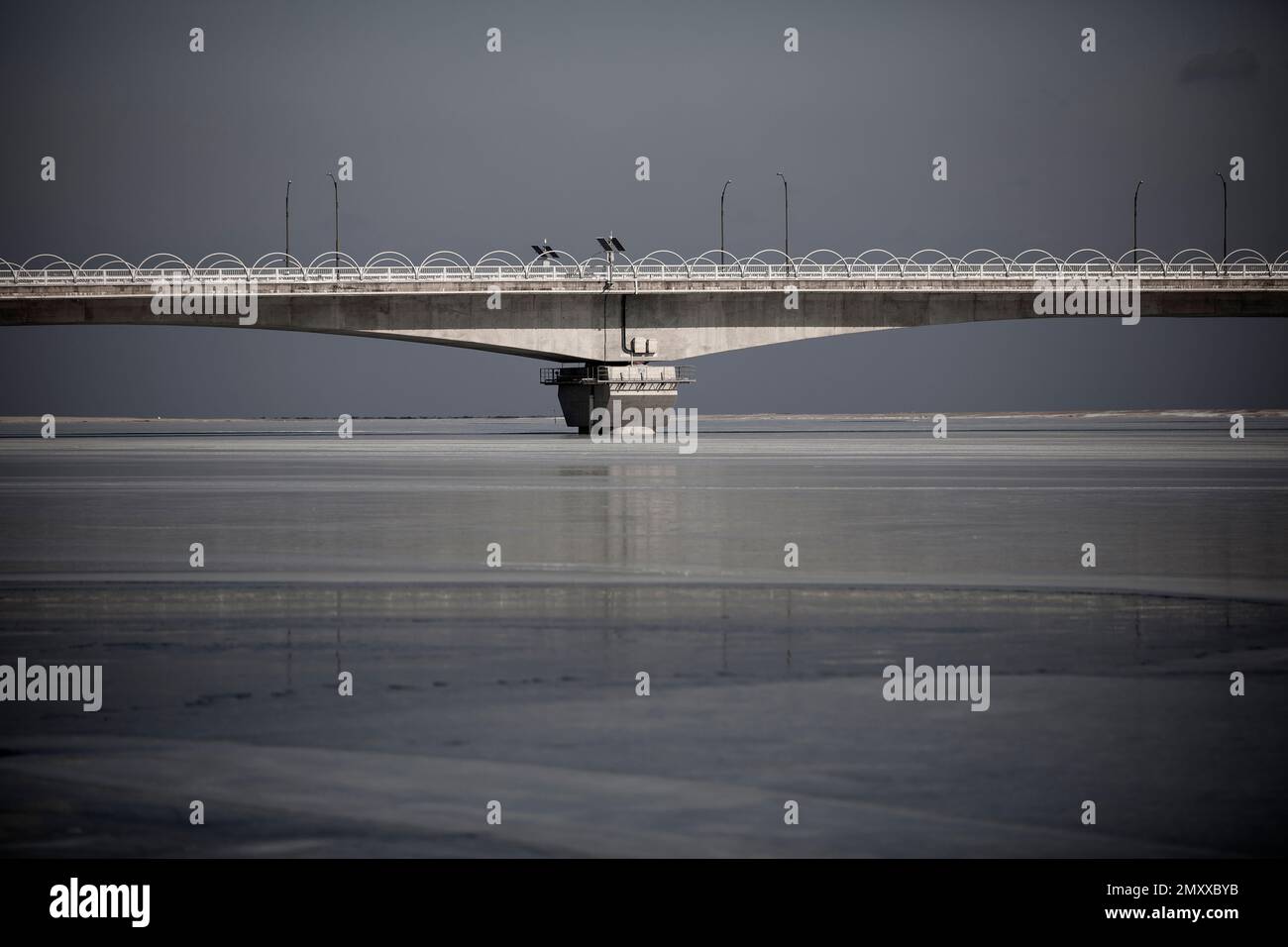 The Gangwon-do Province Reed Bridge over the river Stock Photo - Alamy