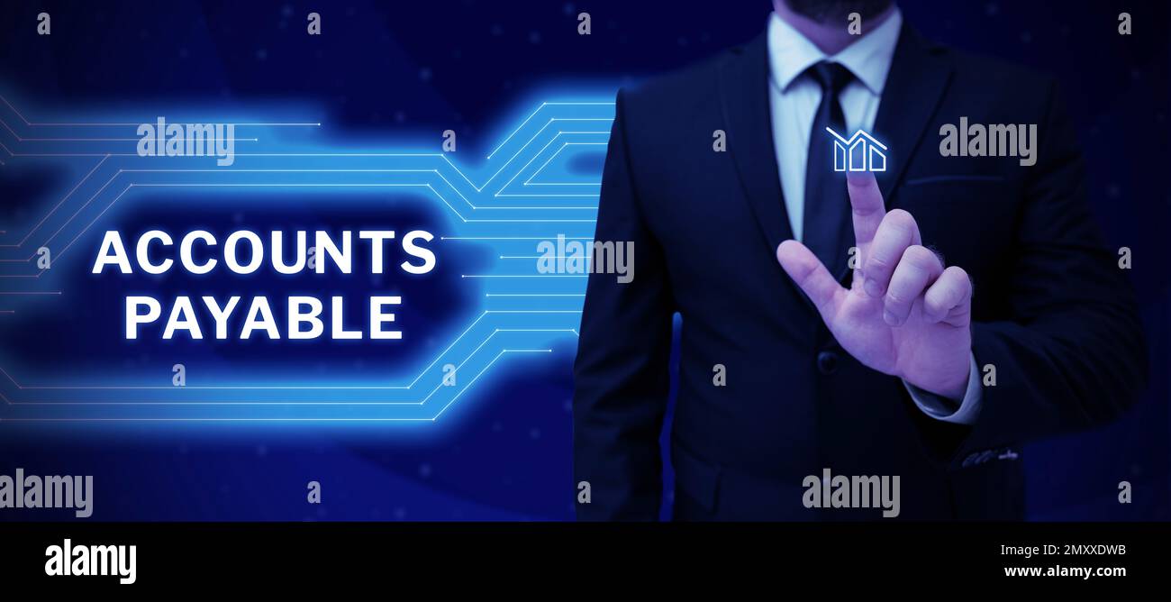 Text showing inspiration Accounts Payable. Business concept money owed ...