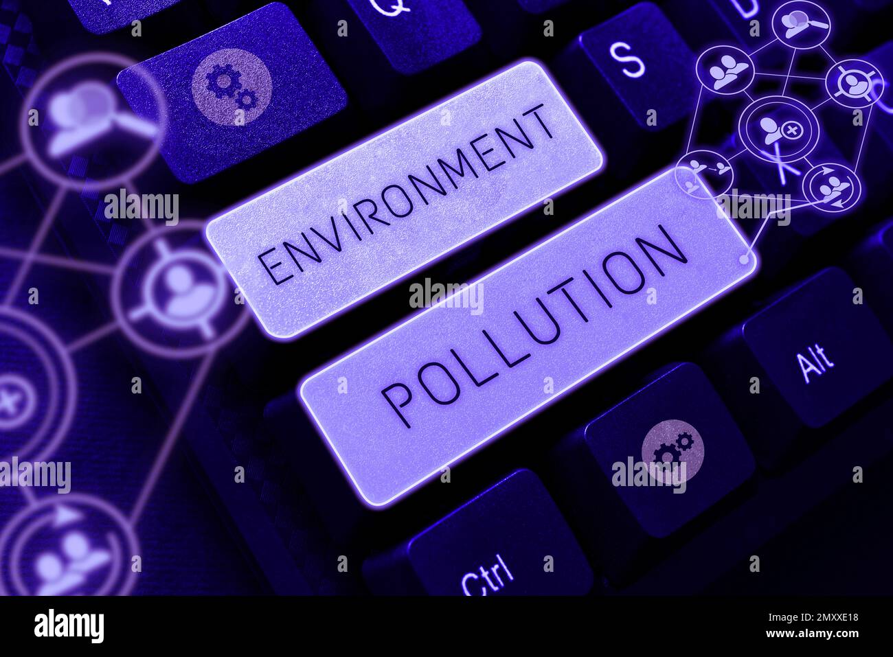 Text caption presenting Environment Pollution. Word Written on ...
