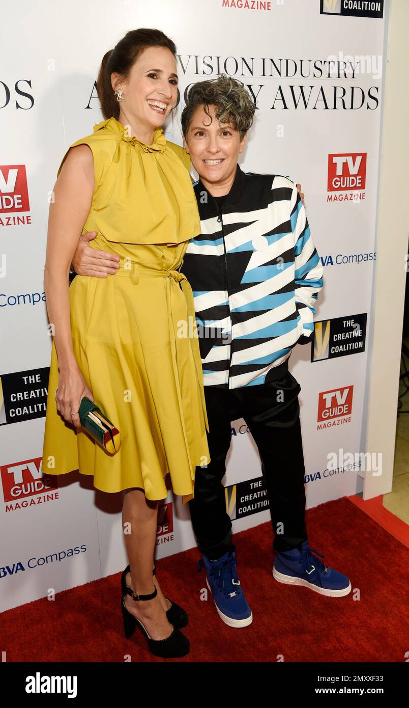 Actress Michaela Watkins, left, poses with honoree Jill Soloway at the ...