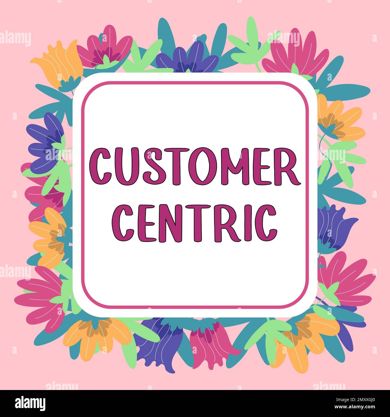 Conceptual Display Customer Centric Business Concept Process Of Looking After Customers To