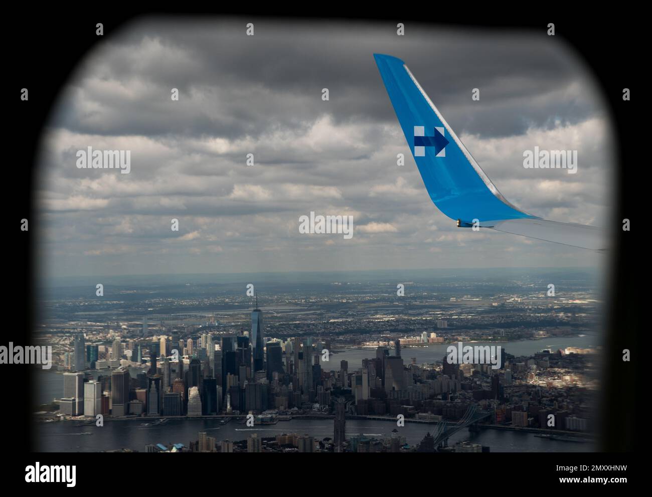 Downtown New York City is visible from the window of Democratic ...