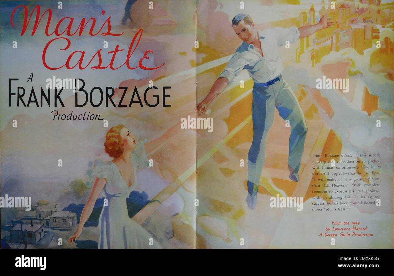 Promotional Artwork for A MAN'S CASTLE (released in November 1933 with ...