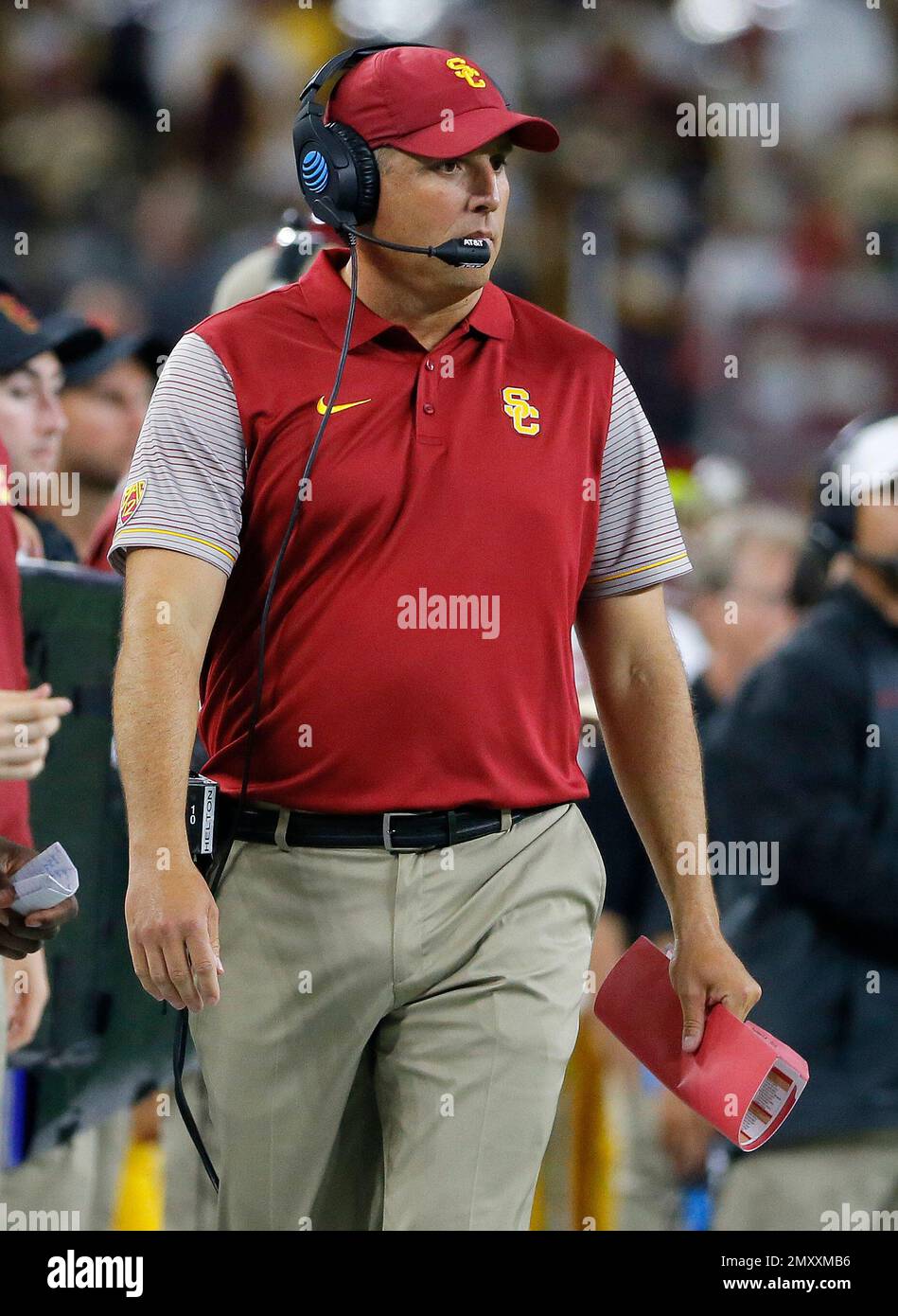 FILE - In this Sept. 3, 2016, file photo, Southern California coach ...