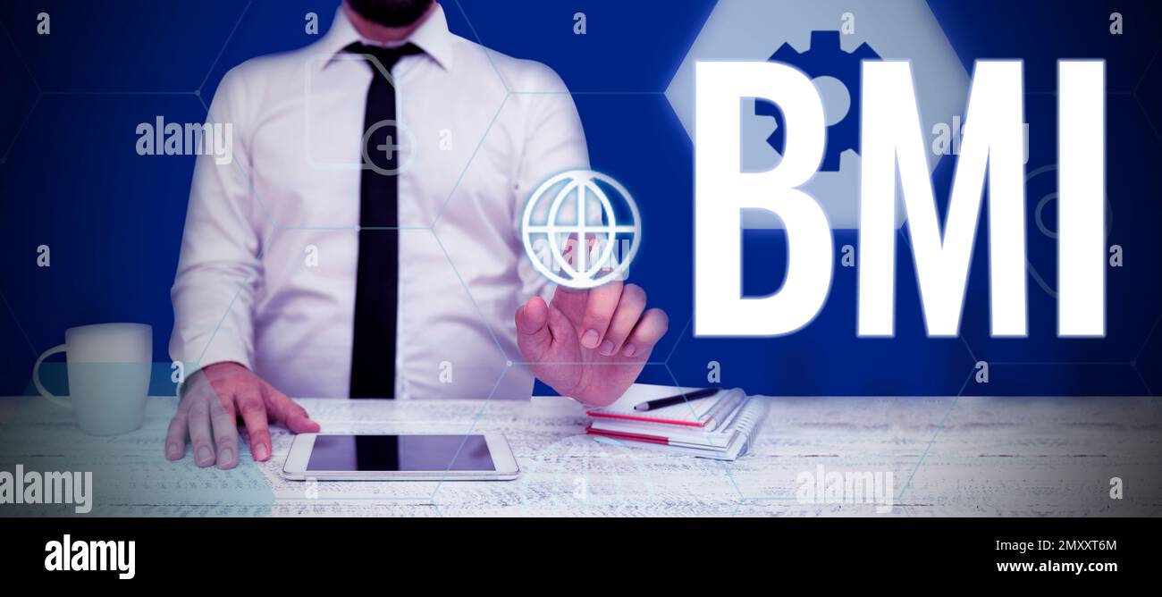 Writing displaying text Bmi. Word for Method of estimating body fat ...