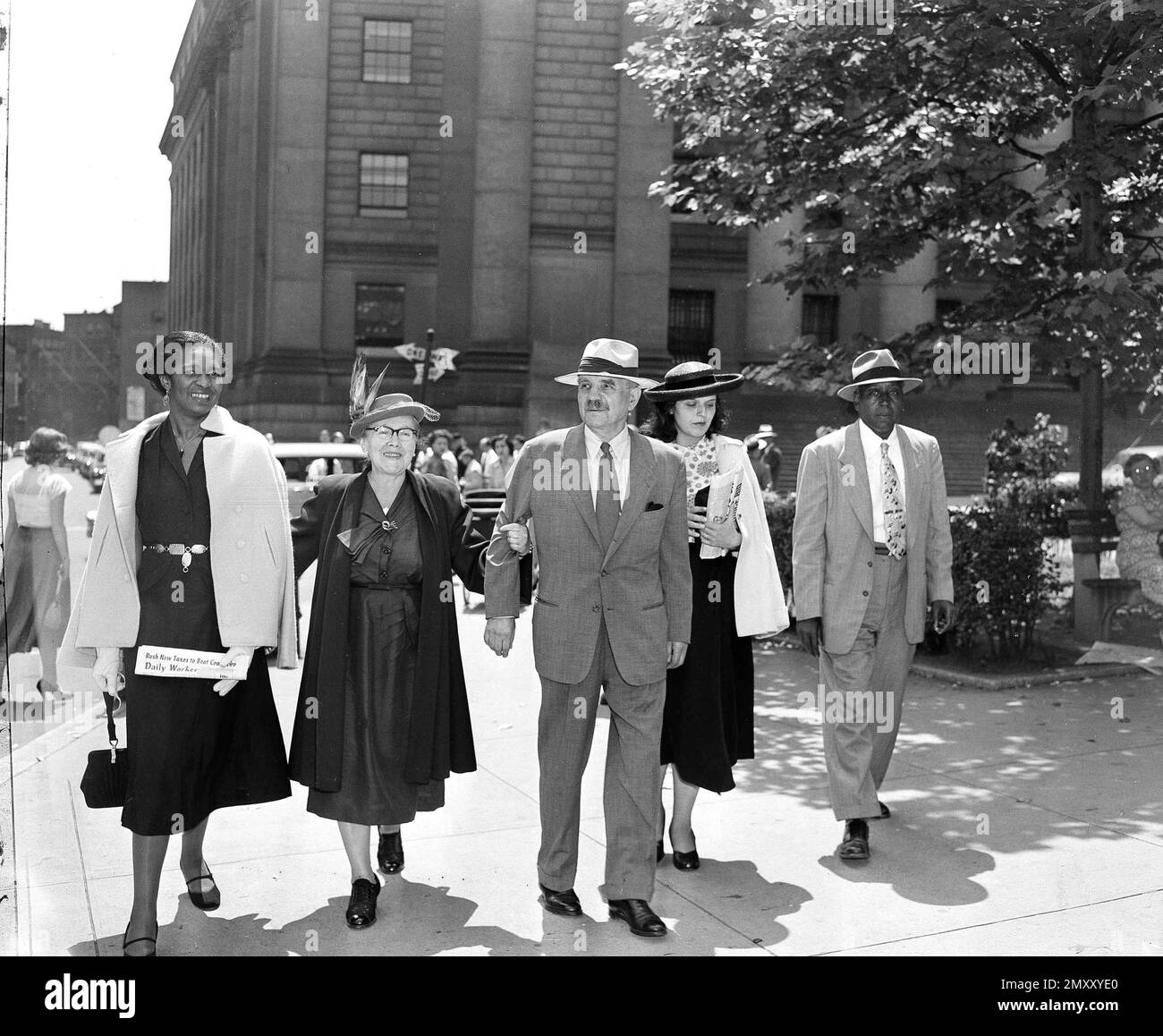From left: Claudia Jones, Fania Mindel, her husband Jacob "Pop" Mindel ...