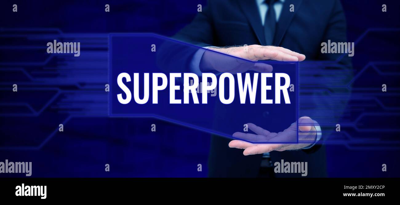 Inspiration showing sign Superpower. Internet Concept a power or ...