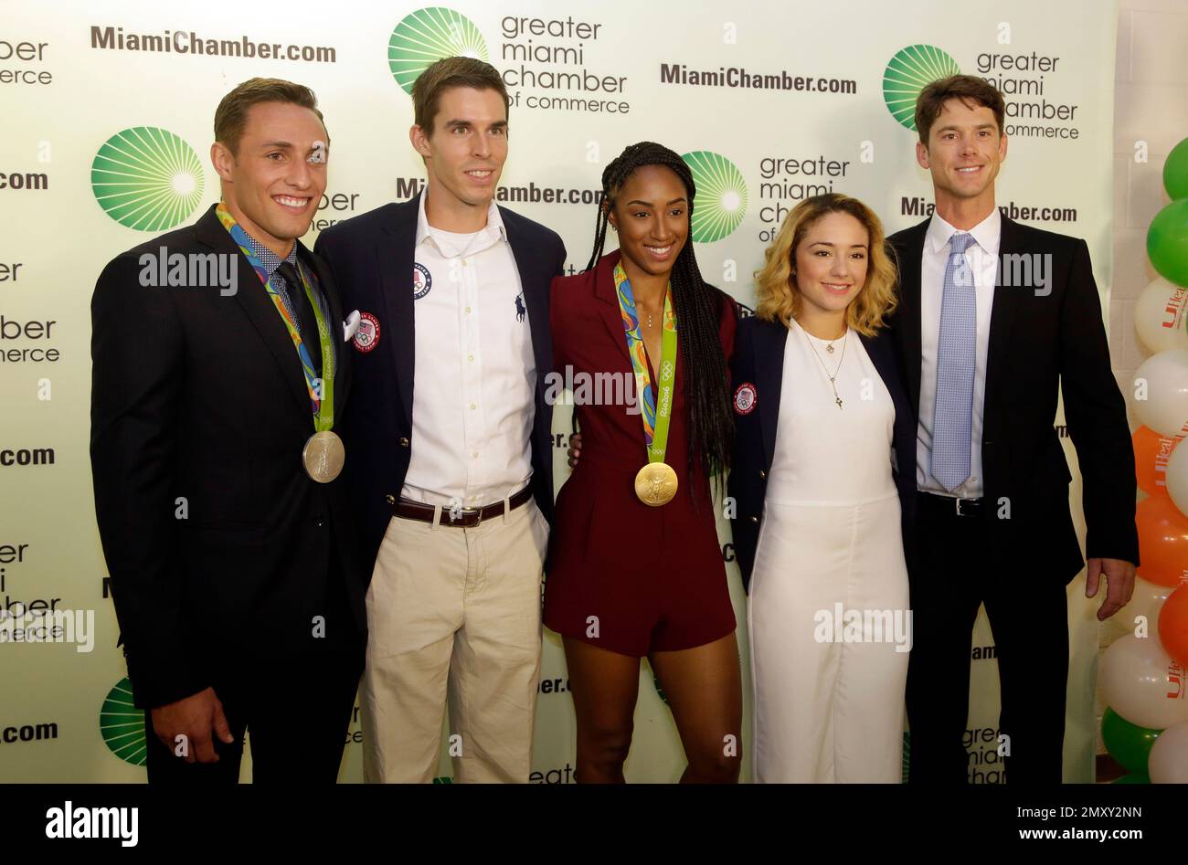 U.S. Olympians, from left to right, Sam Dorman, diving silver medalist ...