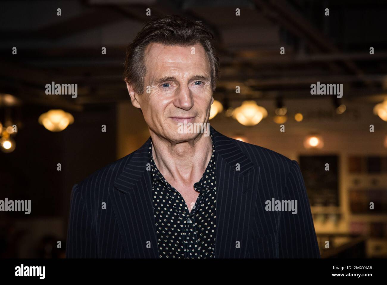 Actor Liam Neeson poses for photographers upon arrival at the premiere ...