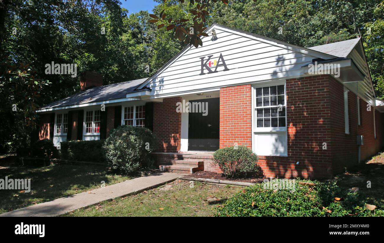 The Kappa Alpha house on fraternity row on the campus of the University ...