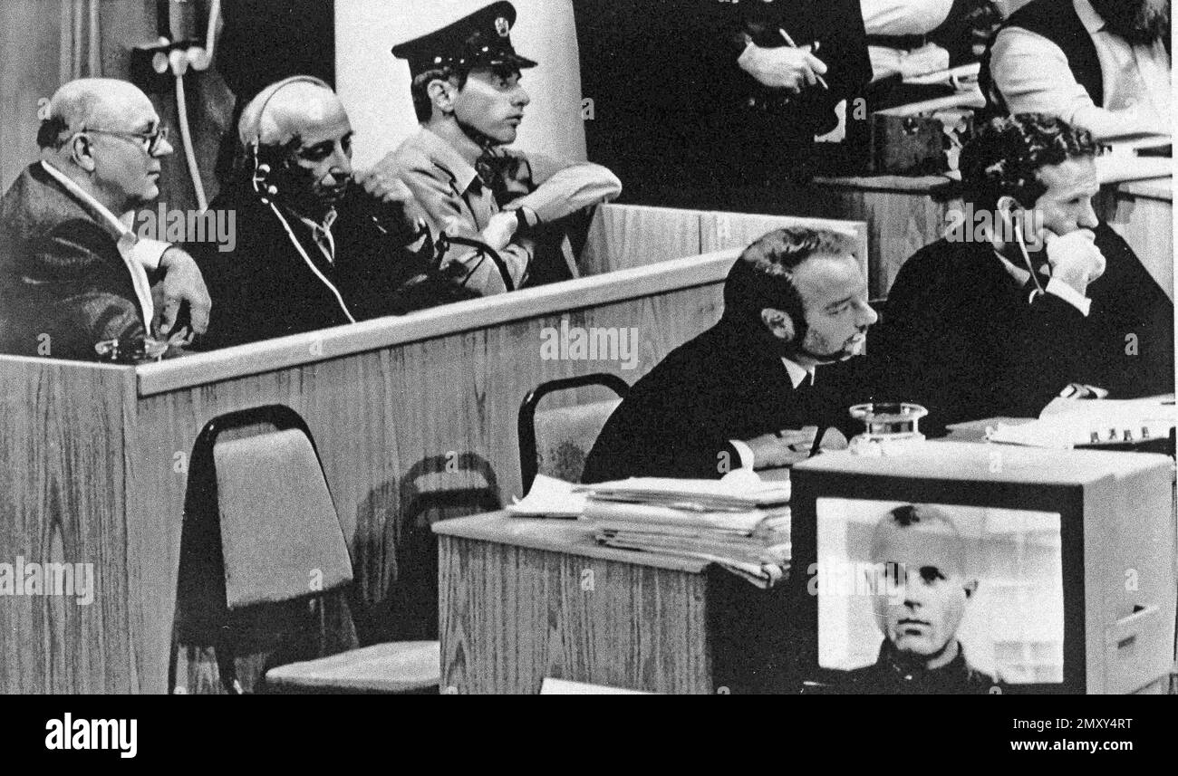 Accused Nazi war criminal John Demjanjuk, top left, and two of his ...