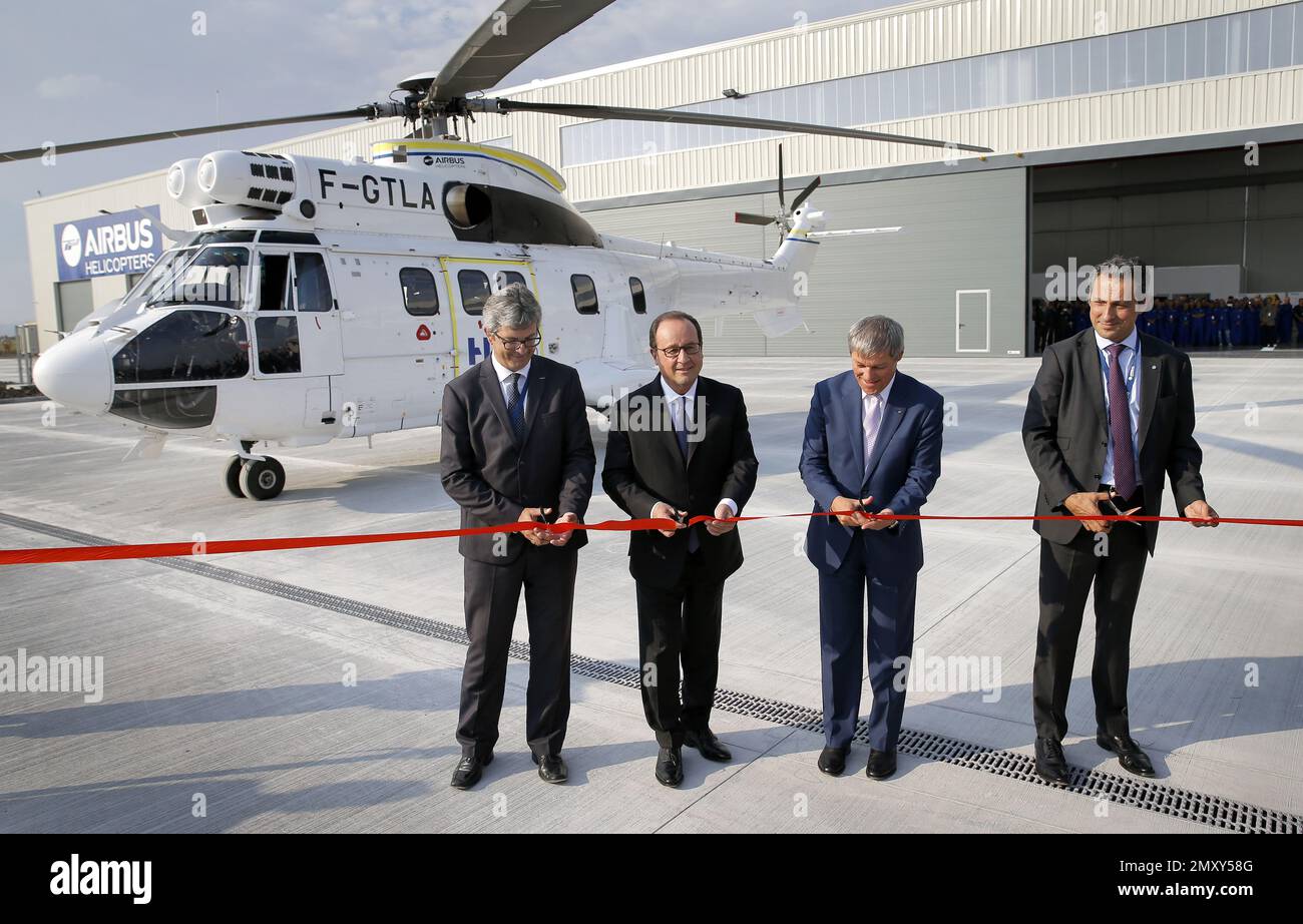 Romanian Prime Minister Dacian Ciolos, second from right, French ...