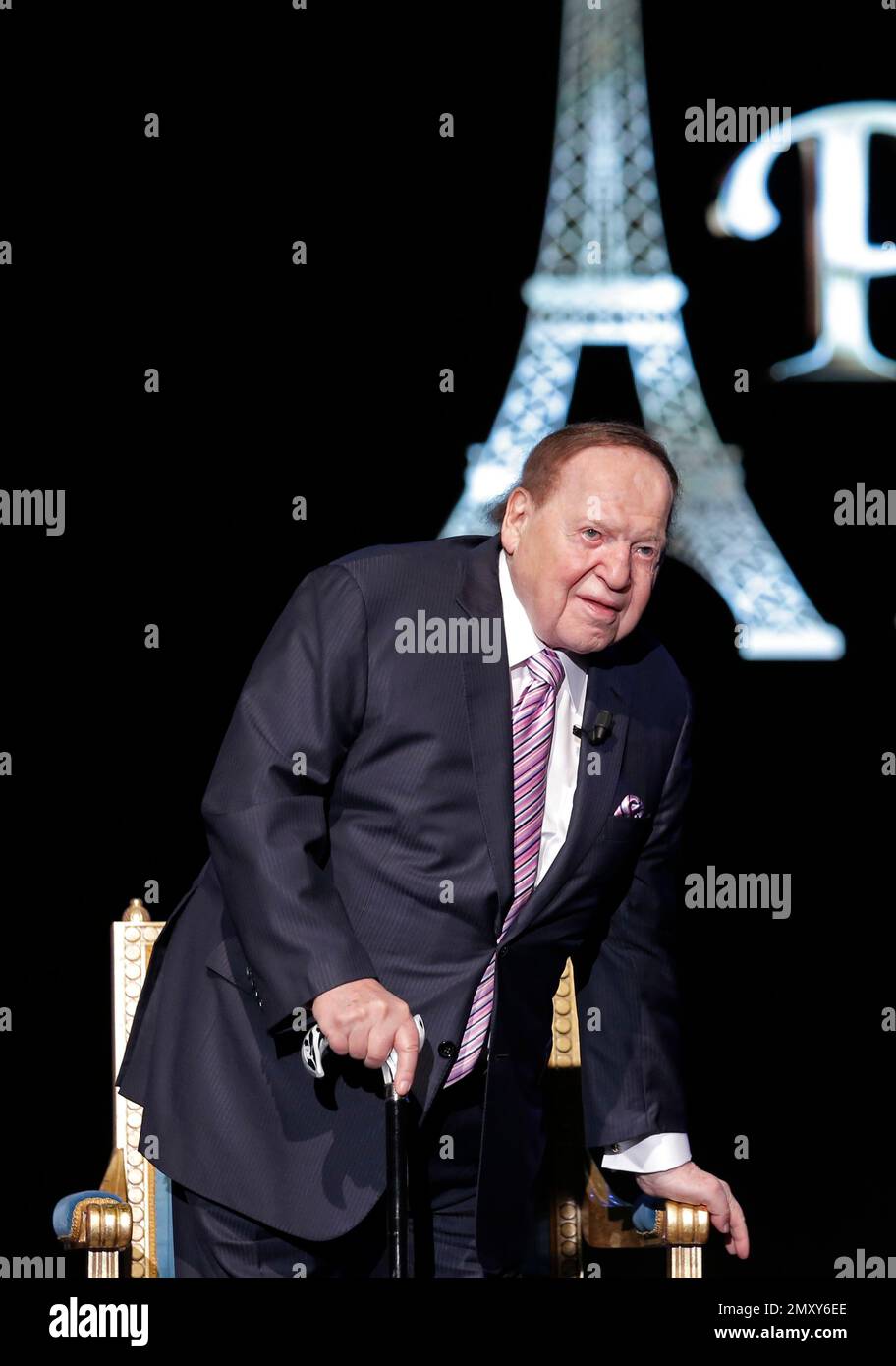 U.S. billionaire Sheldon Adelson attends a press conference for the ...