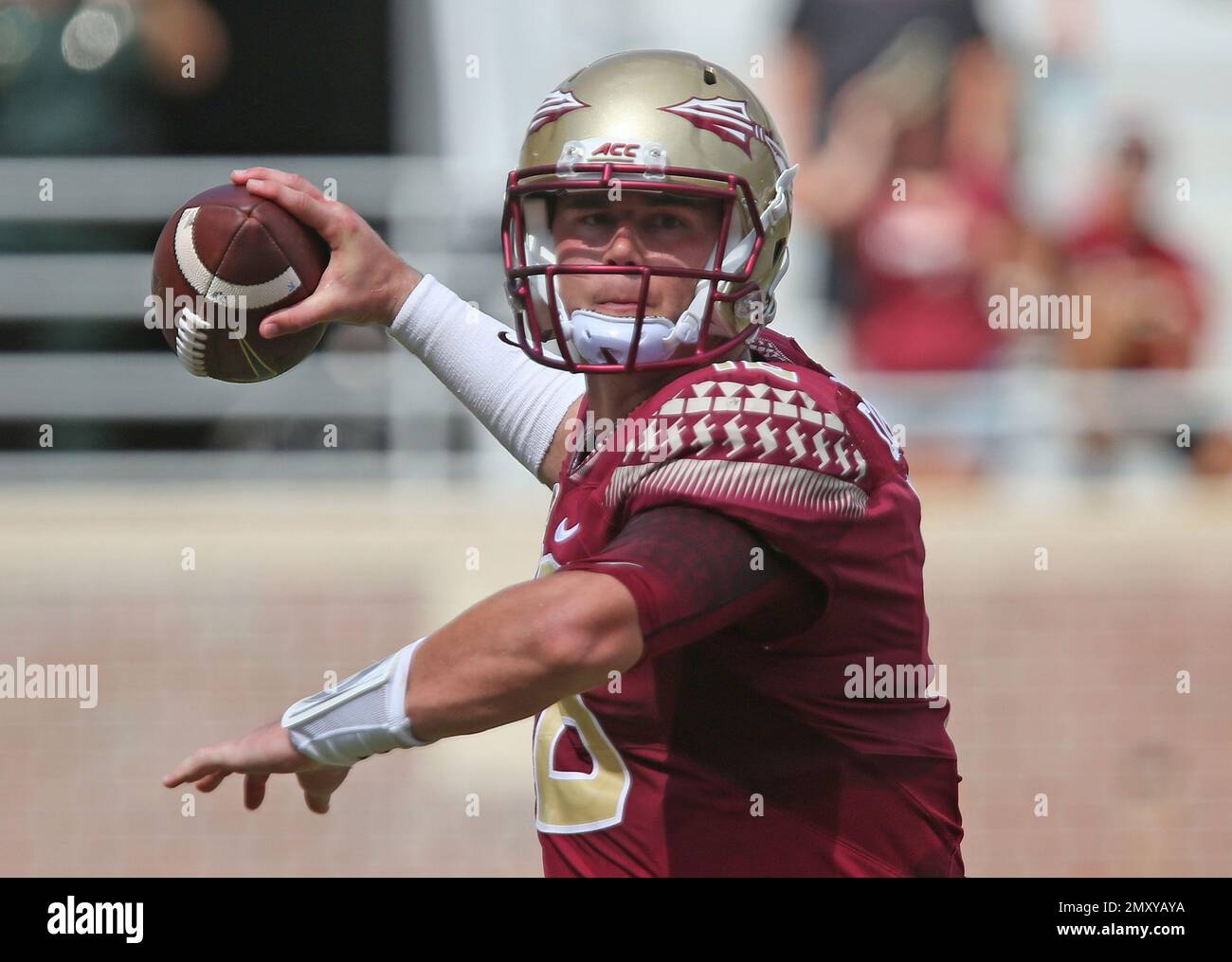 Florida State quarterback J.J. Cosentino sets to throw a pass against ...