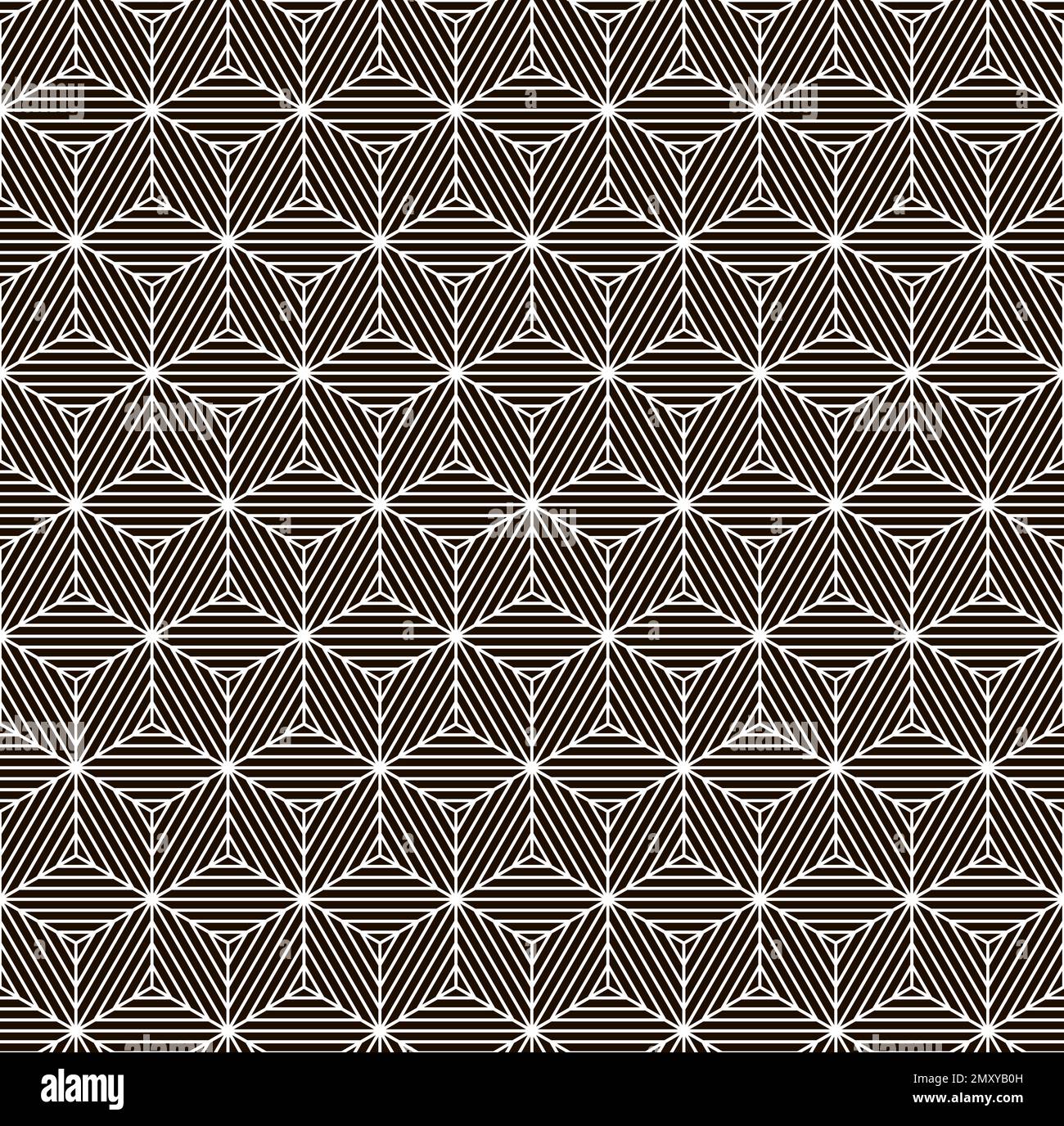 Seamless black - white geometric pattern vector illustration Stock ...