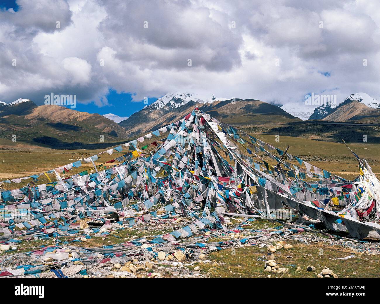 Tibetan mani pile Stock Photo - Alamy