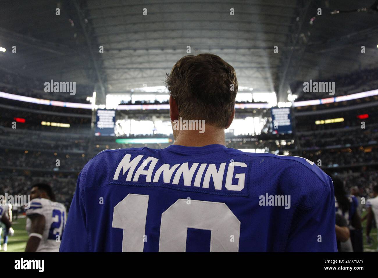 New York Giants quarterback Eli Manning (10), is seen in Arlington ...