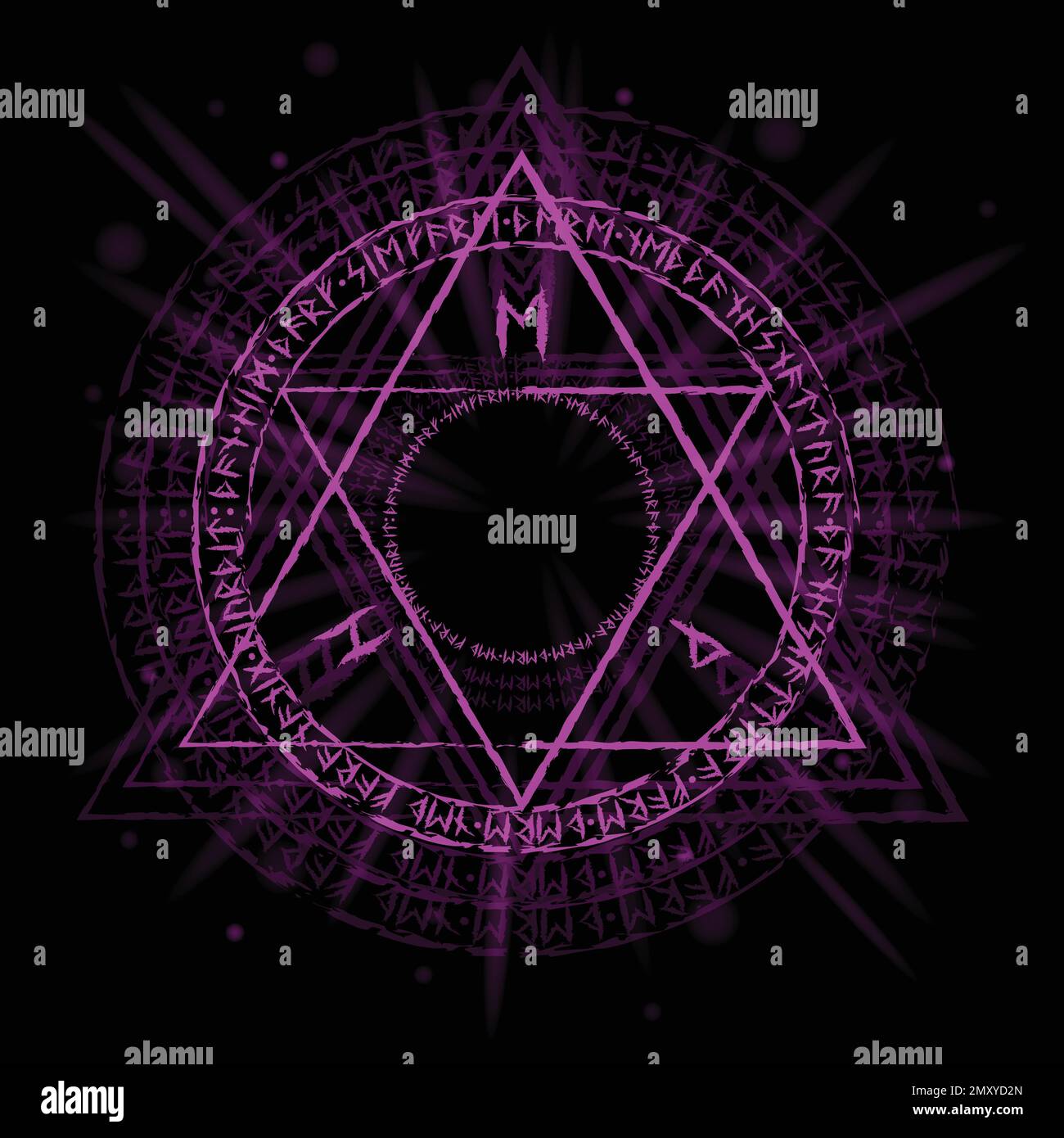Magic circle ritual Stock Vector Images - Alamy