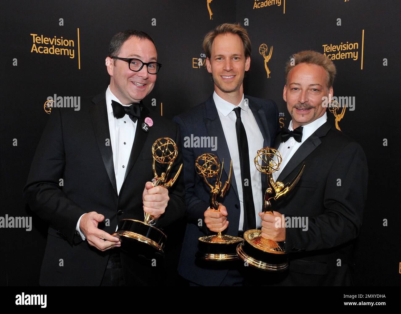 EXCLUSIVE - Joe Celli, from left, David Korins,and Jason Howard winners ...