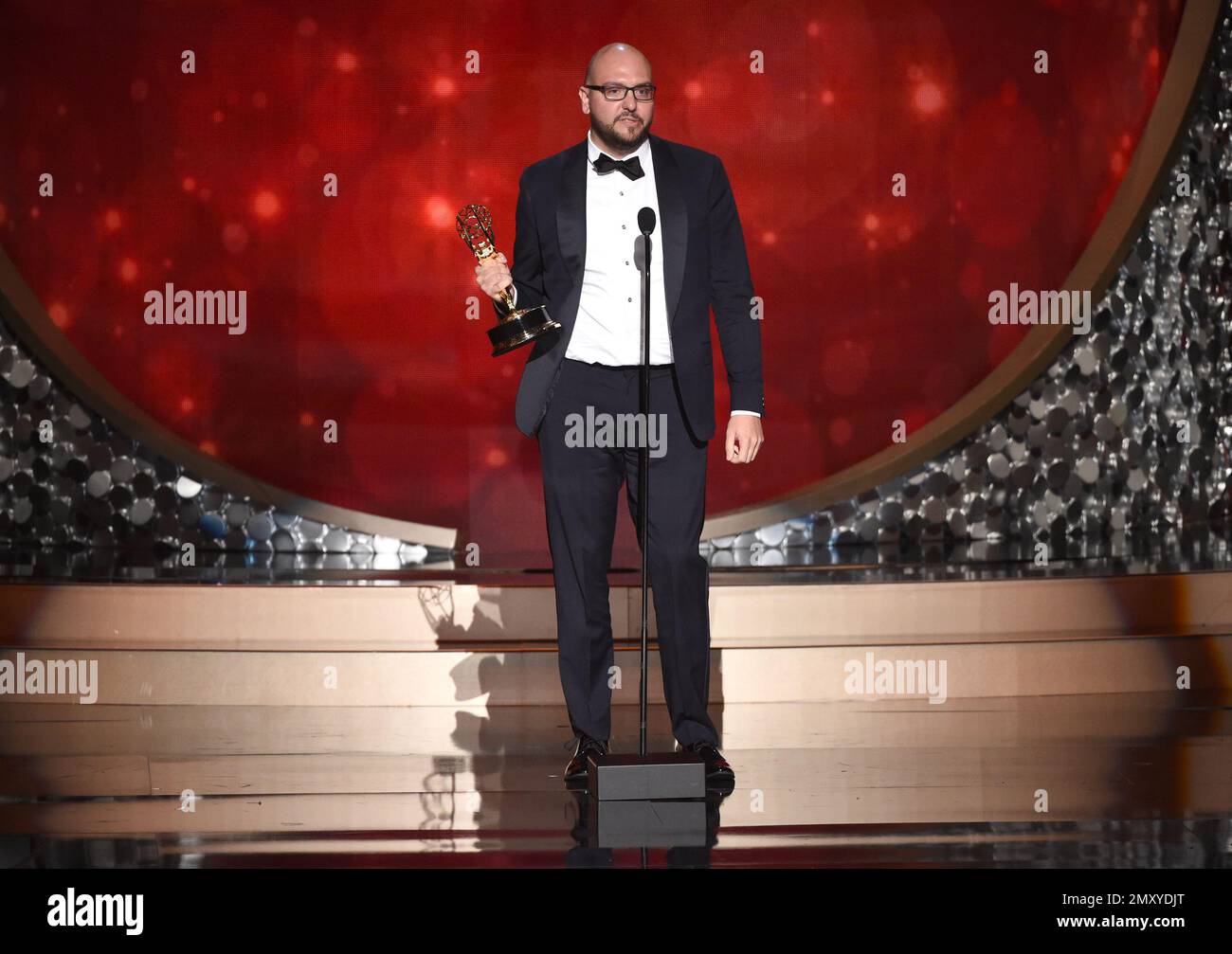 Anthony Miale accepts the award for outstanding picture editing for ...