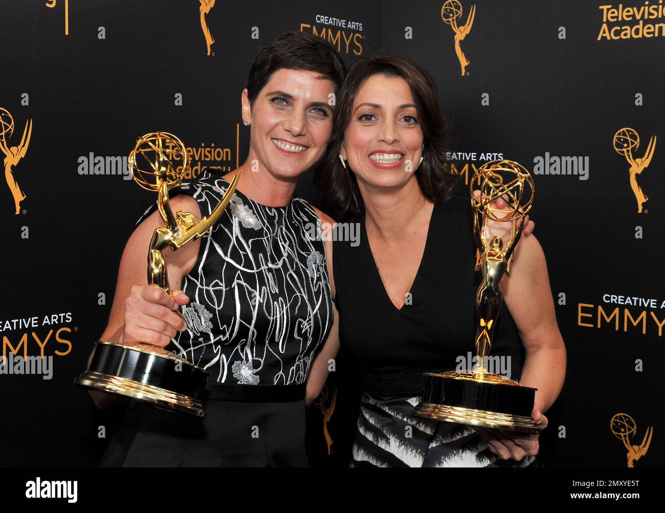 EXCLUSIVE - Moira Demos, left, and Laura Ricciardi pose for a portrait ...