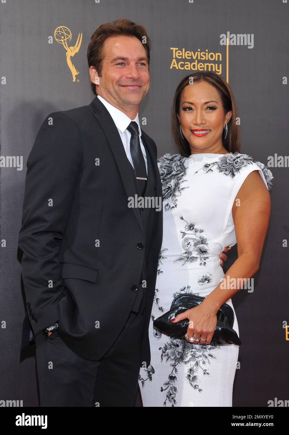 Robb Derringer, left, and Carrie Ann Inaba arrive at night two of the ...