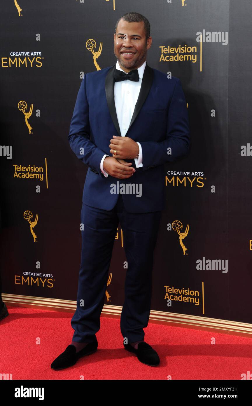 Jordan Peele arrives at night two of the Creative Arts Emmy Awards at ...