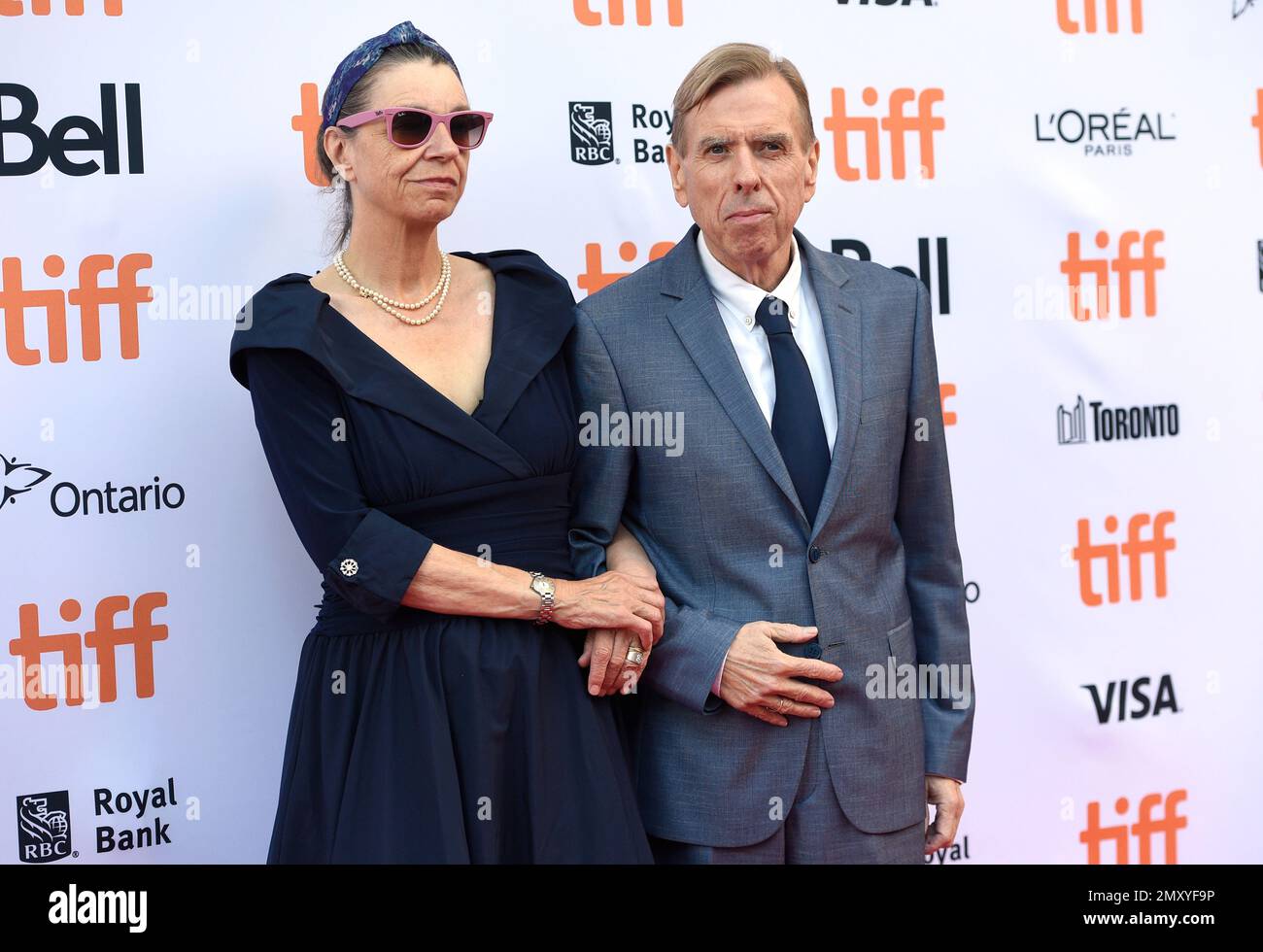 Shane Spall, left, and Timothy Spall arrive at the "Denial" premiere on ...