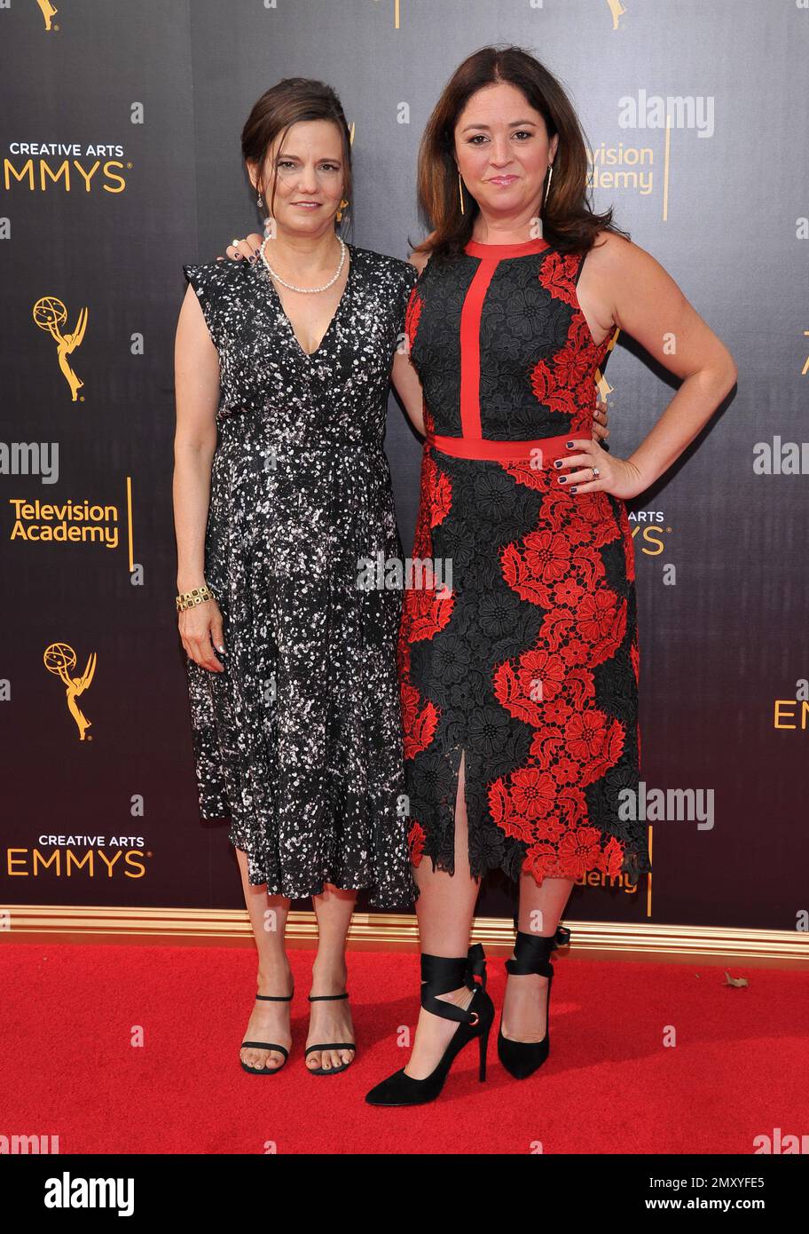 Amy Hobby, left, and Liz Garbus arrive at night two of the Television ...