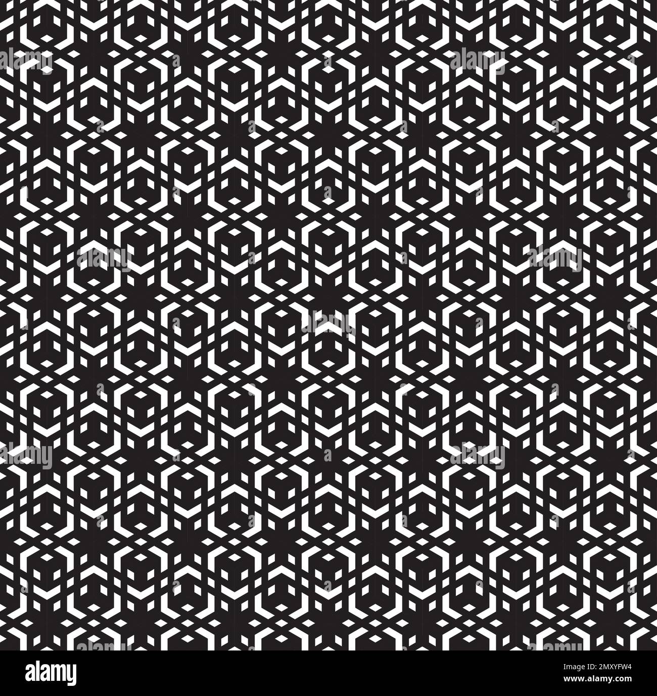 Seamless black - white geometric pattern vector illustration Stock ...