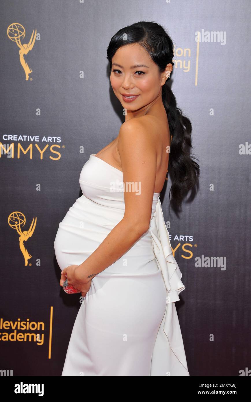 Michelle Ang arrives at night two of the Television Academy's 2016 ...