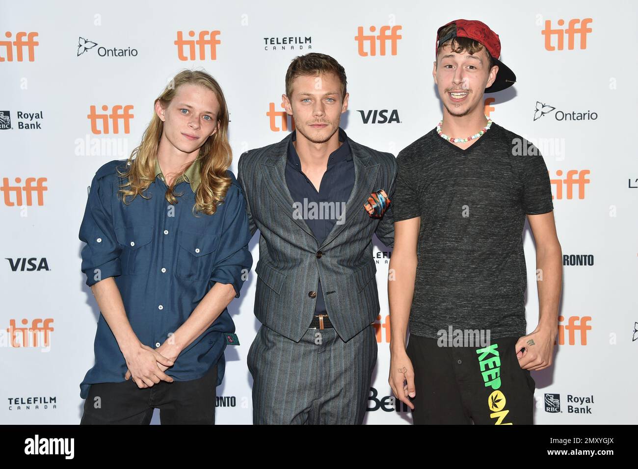 Isaiah Stone, from left, McCaul Lombardi and Raymond Coalson arrive at ...