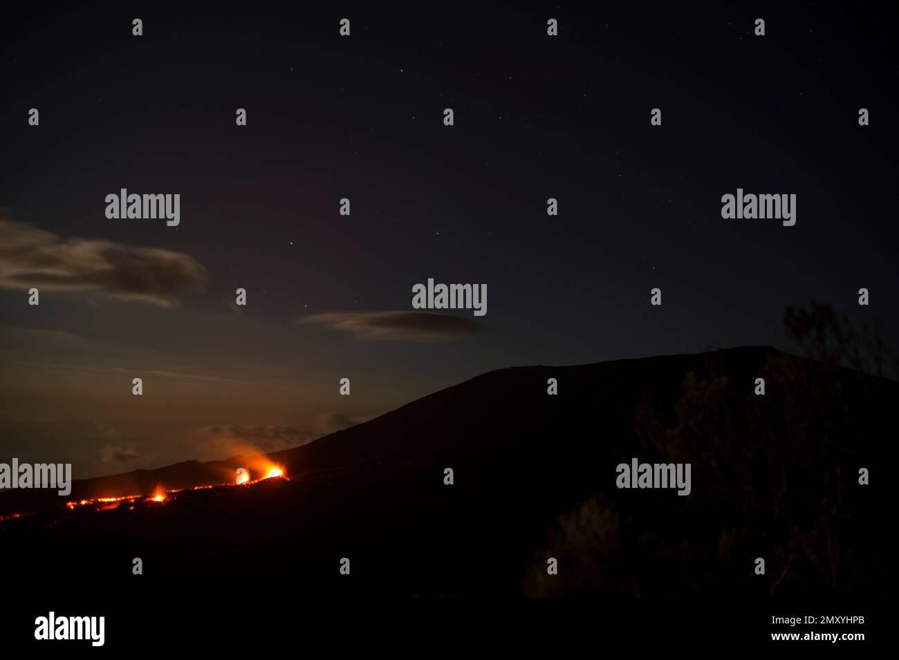Stars on the lava of an eruption Stock Photo - Alamy