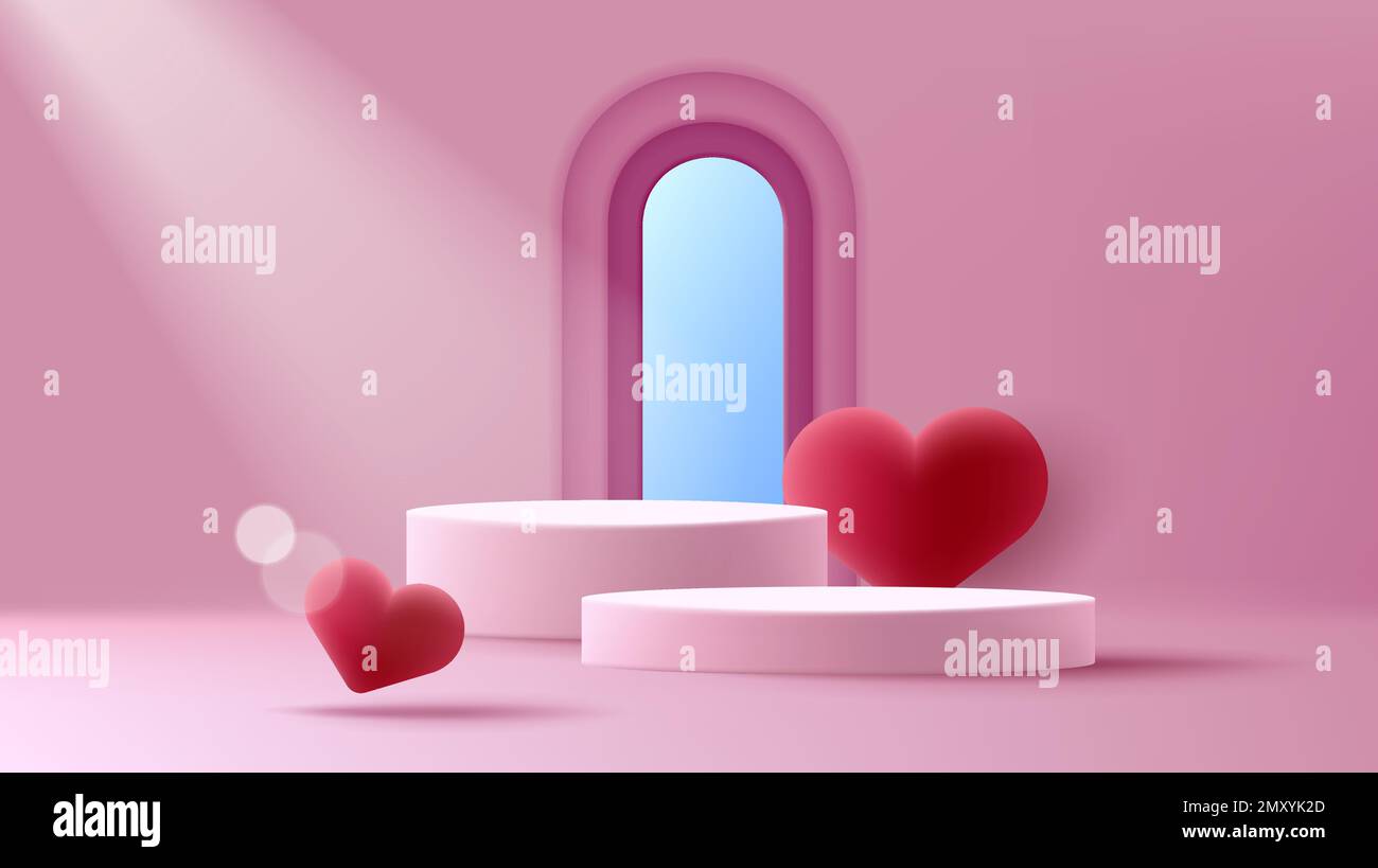 Scene romantic pink sky Stock Vector Images - Alamy