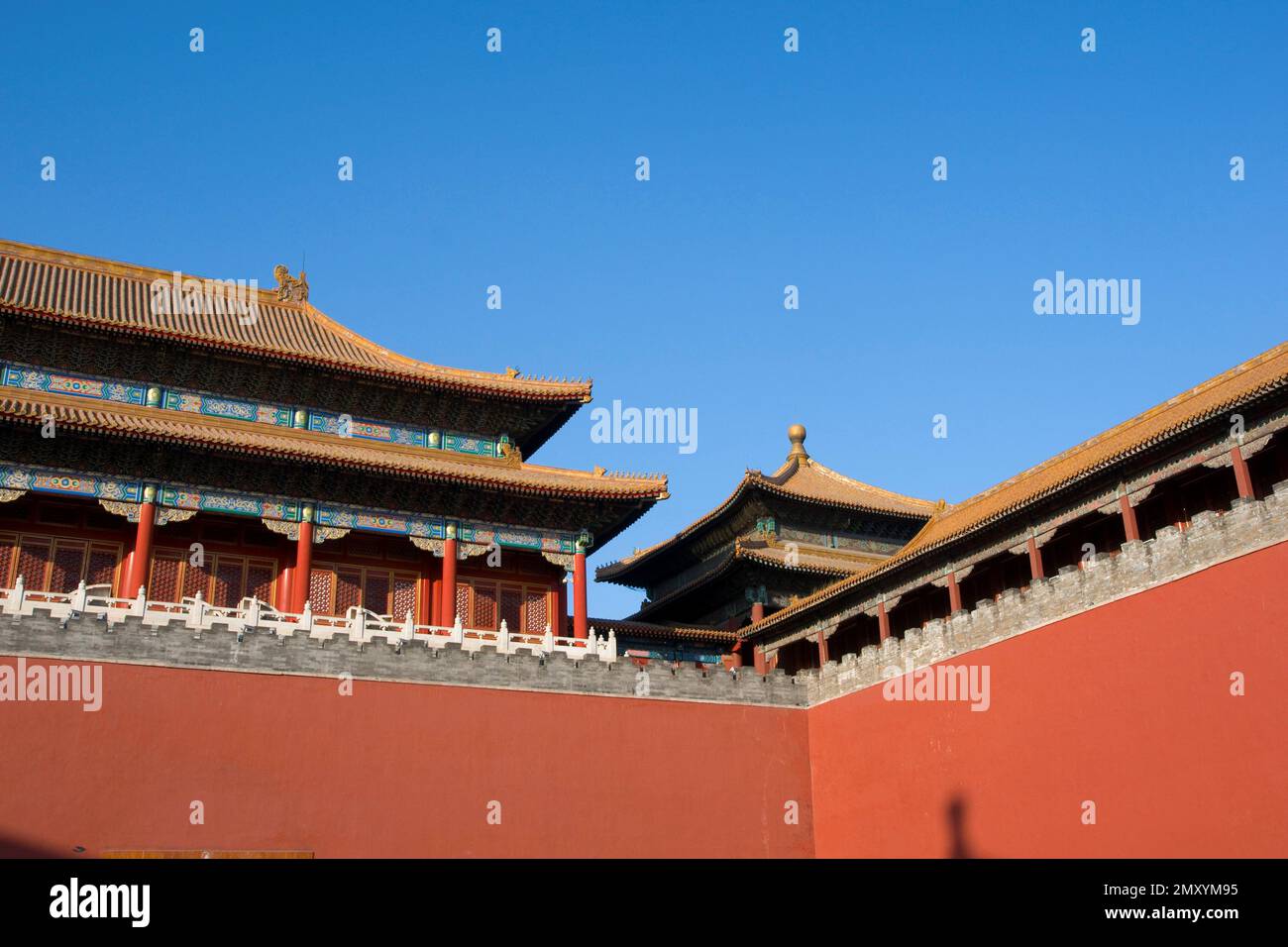 Meridian gate of Beijing the imperial palace Stock Photo - Alamy
