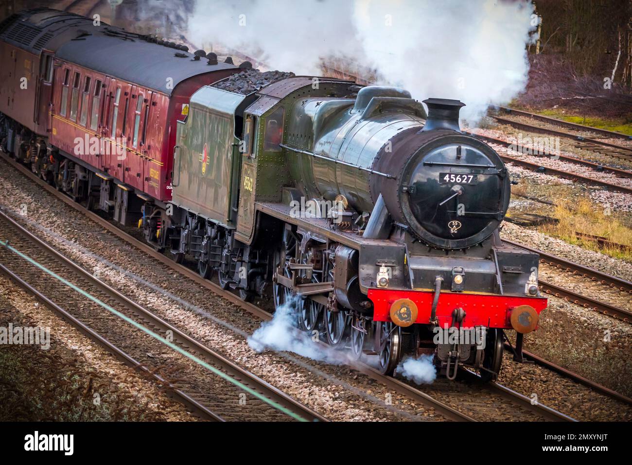 Steam locomotive 45627 named as Sierra Leone on the West Coast main ...