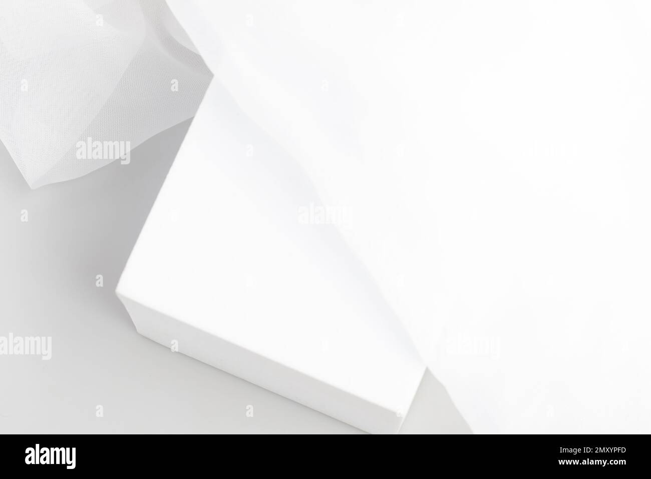 Square white product display for product advertising Stock Photo - Alamy