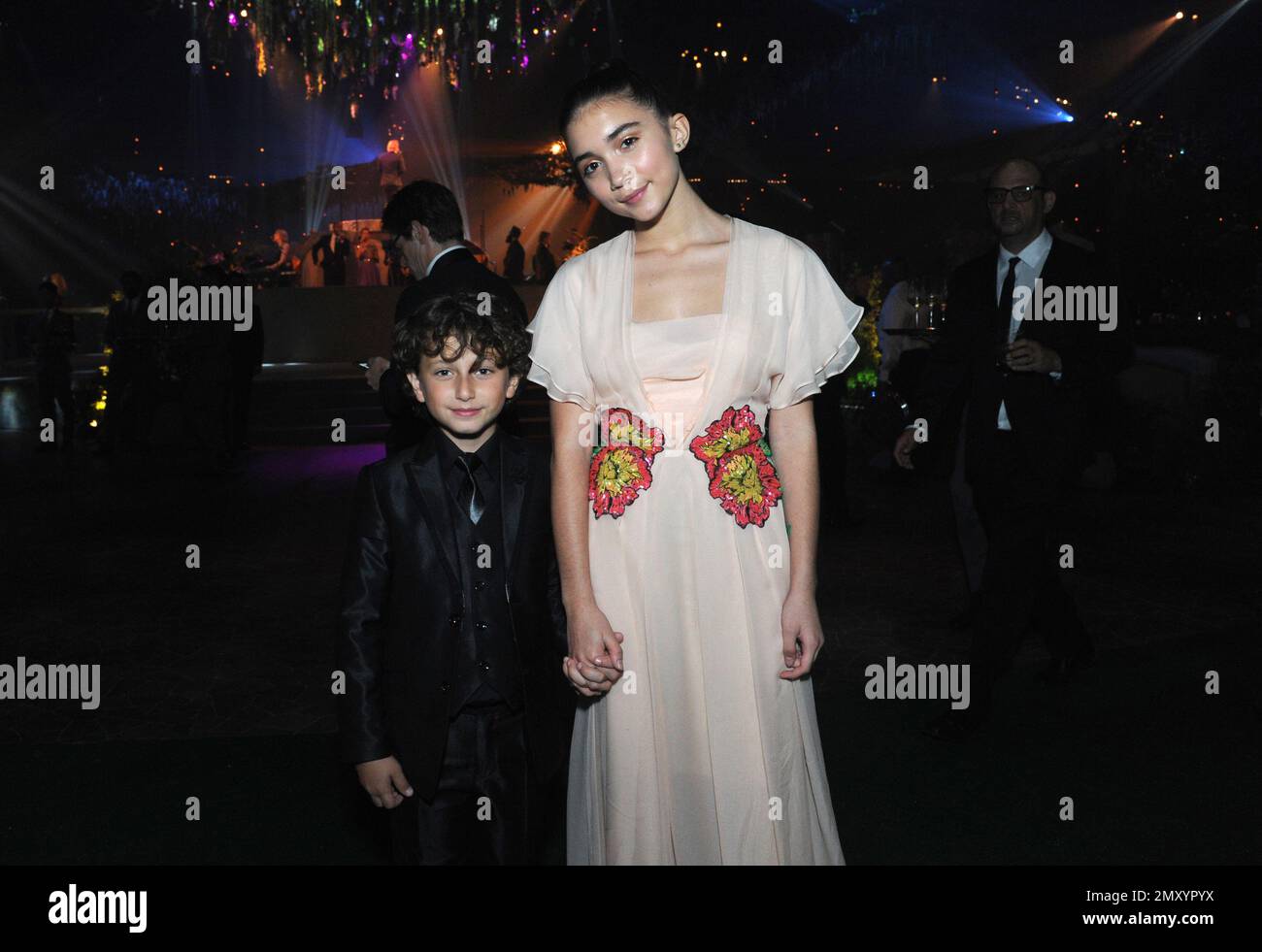 August Maturo, left, and Rowan Blanchard attend the Governors Ball ...
