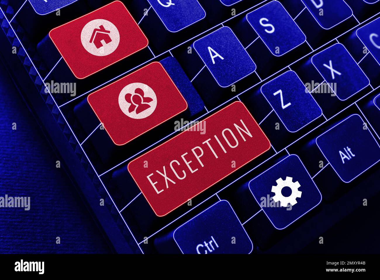 Text sign showing Exception. Business approach person or thing that is ...