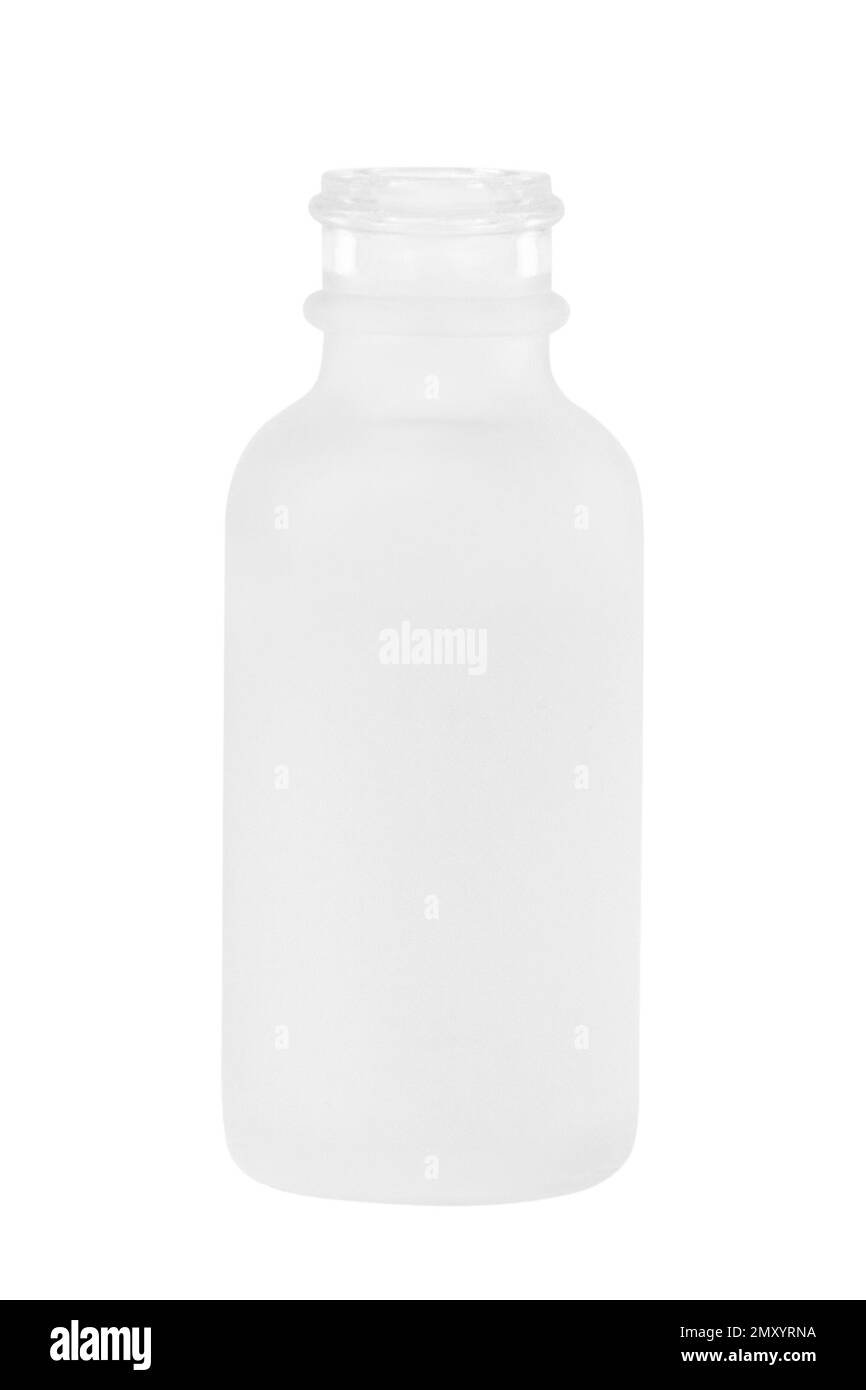 Cosmetic jar transparent without lid. Isolated on white background ...