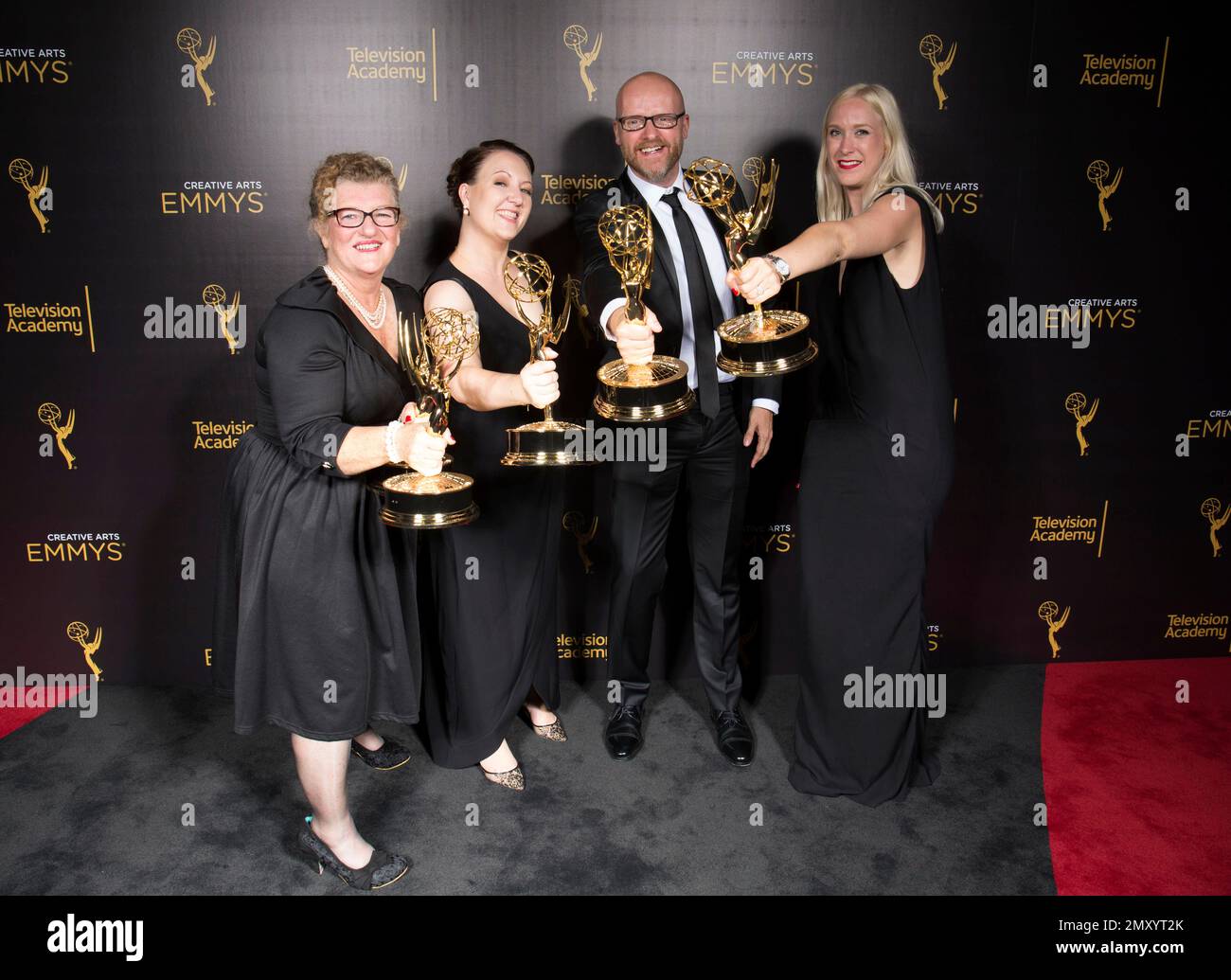 EXCLUSIVE - Jane Walker, from left, Sarah Gower, Barrie Gower, and Emma ...